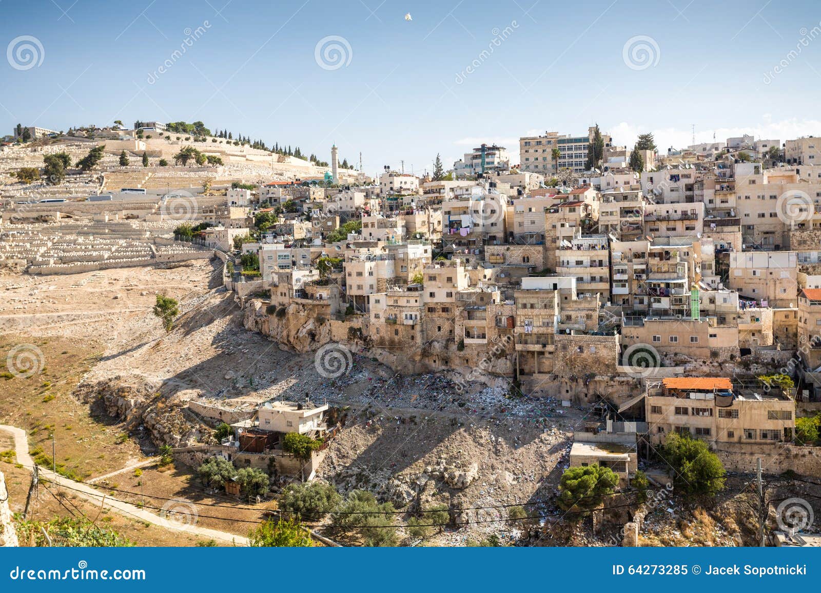 Skyline of the Palestinian Part of Jerusalem, Israel. Stock Image ...