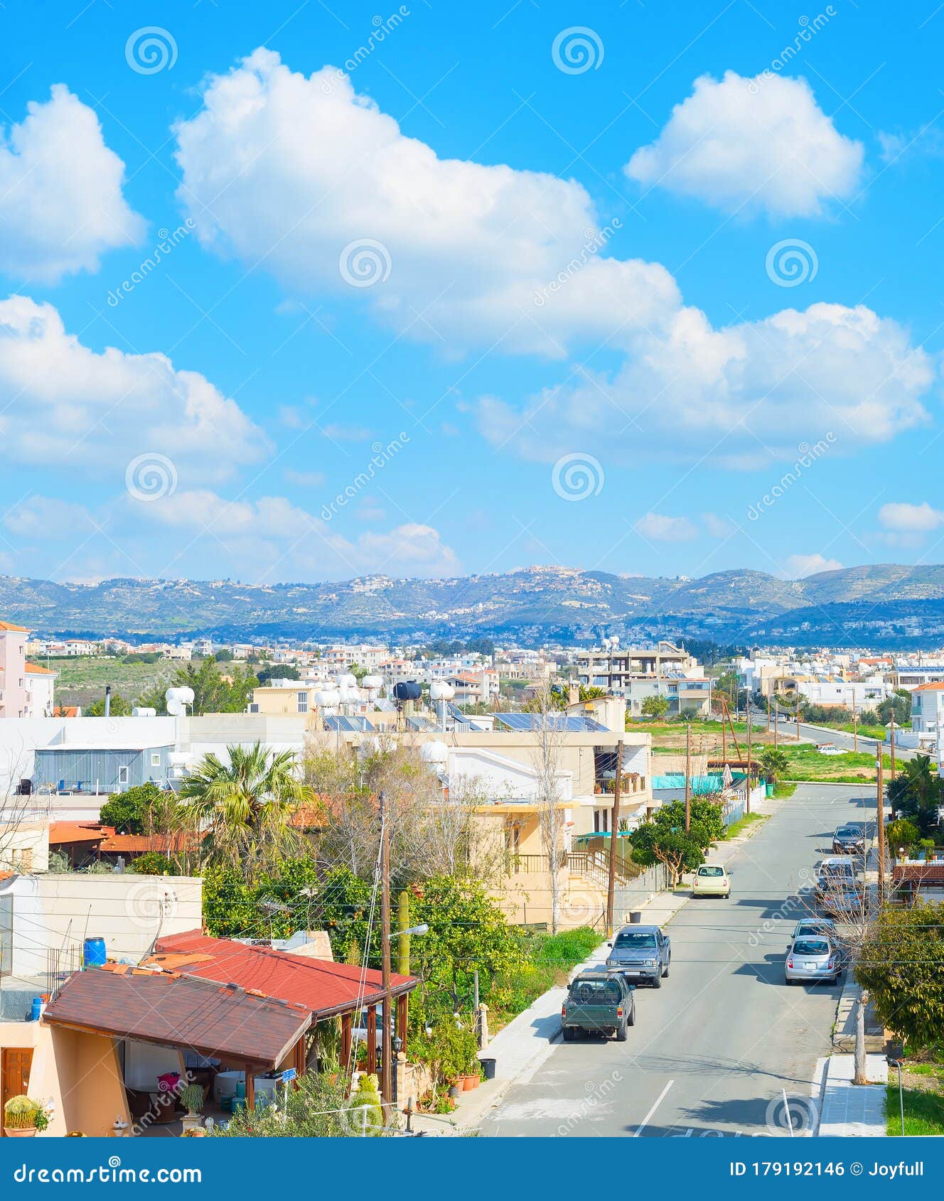 Skyline Paphos Road Mountains Cyprus Stock Photo - Image of sightseeing ...