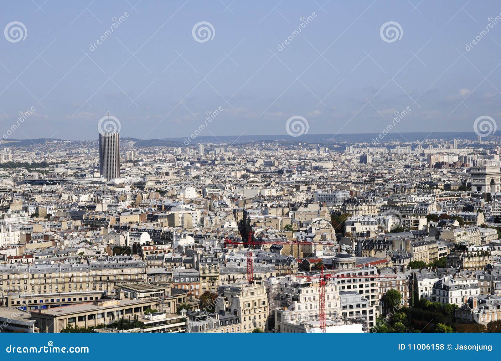 Skyline of Paris city stock photo. Image of city, monpanass - 11006158