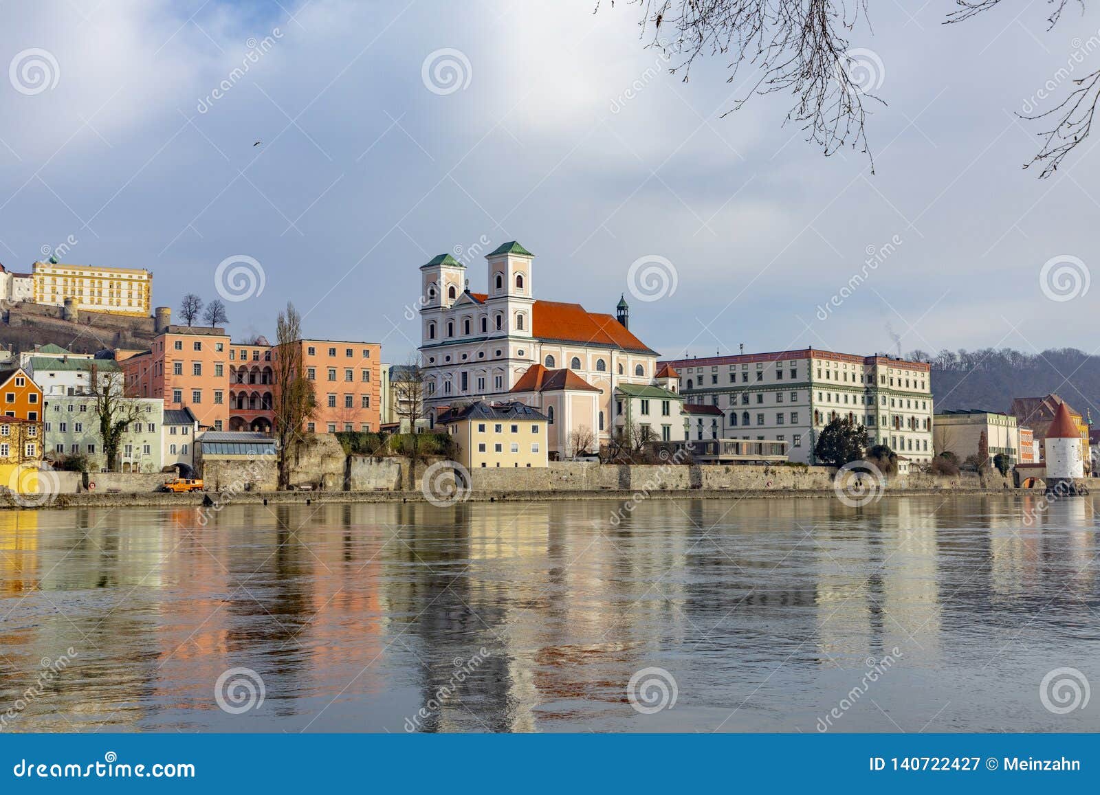 Skyline of Passau with Cathedral Stock Image - Image of travel, tower ...