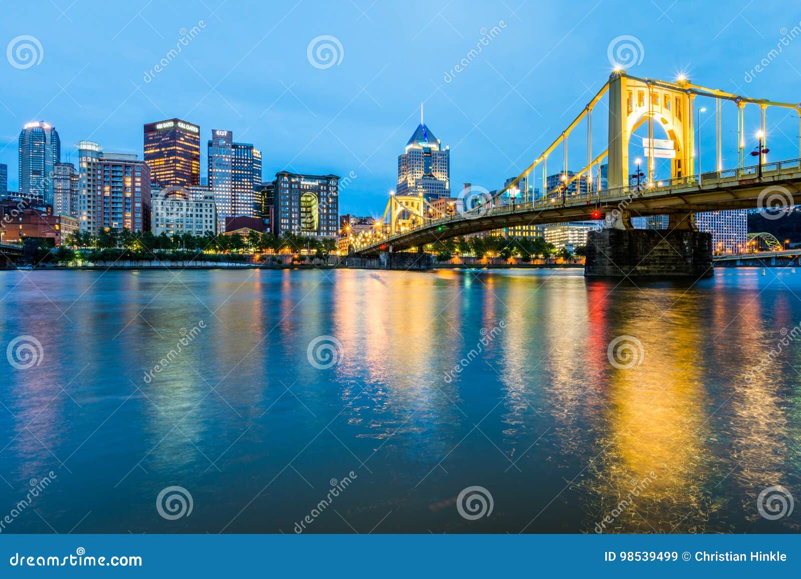 Skyline of Pittsburgh, Pennsylvania Fron Allegheny Landing Across the ... Skyline of Pittsburgh, Pennsylvania Fron Allegheny Landing Across the ...