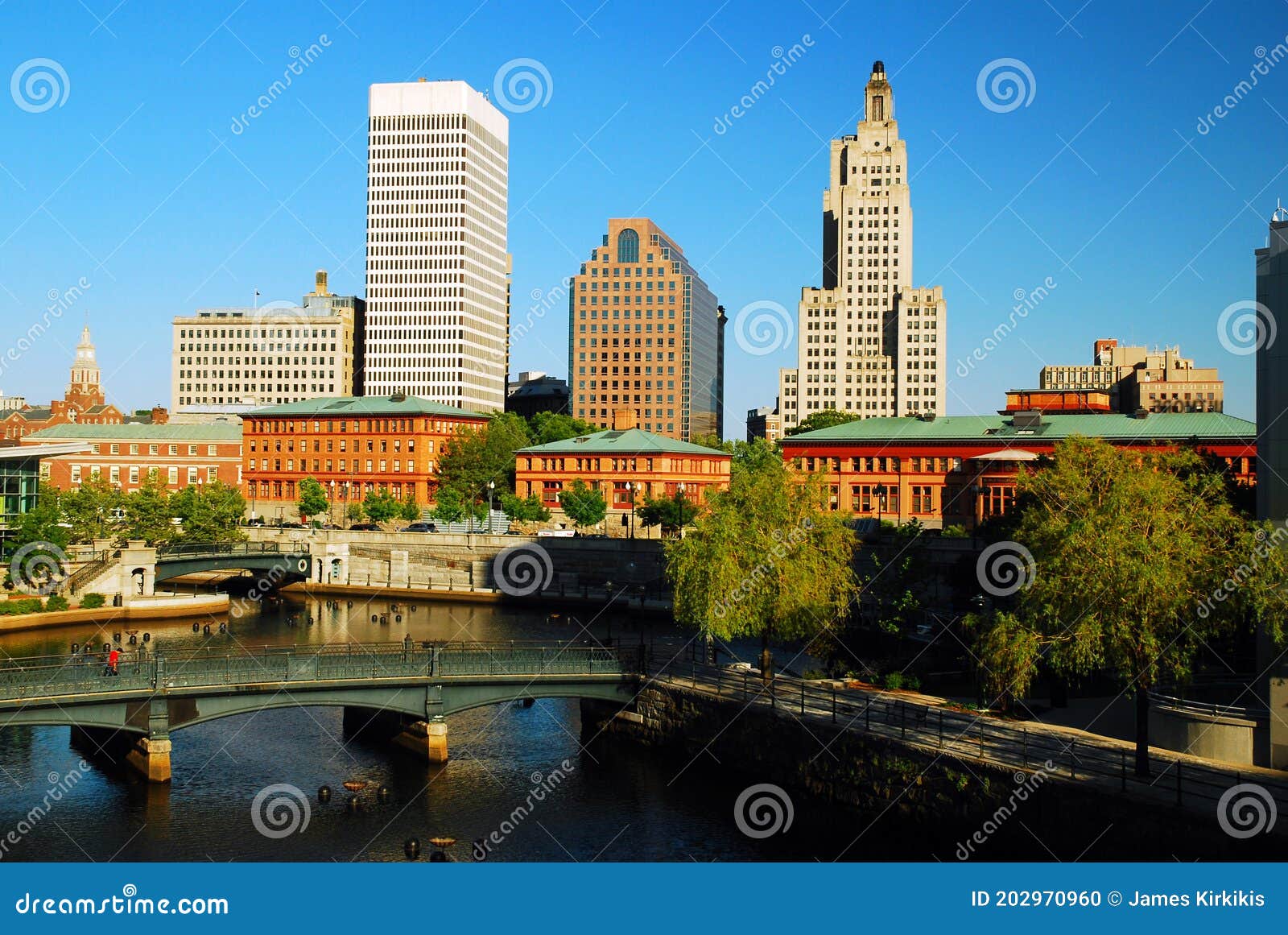The Skyline of Providence Rhode Island Editorial Image - Image of rises ...