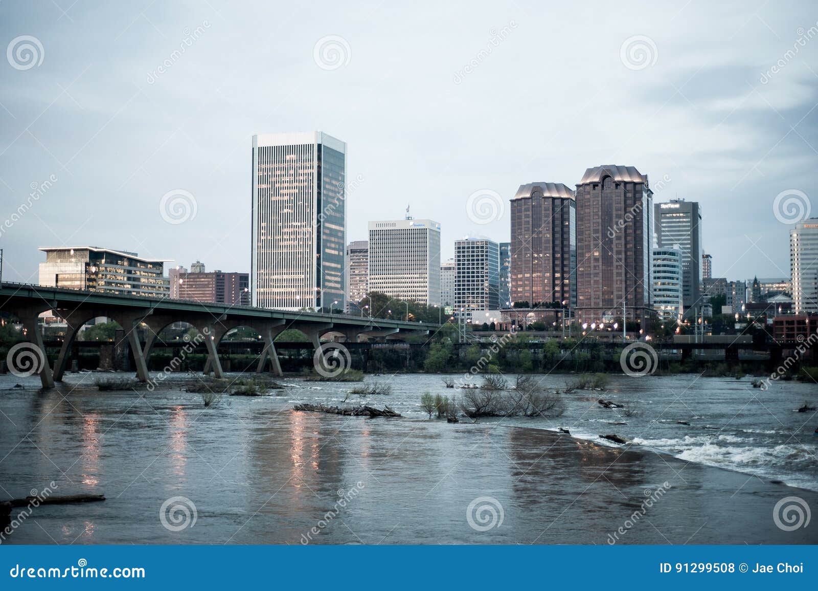 Skyline of Richmond VA editorial stock photo. Image of architecture ...
