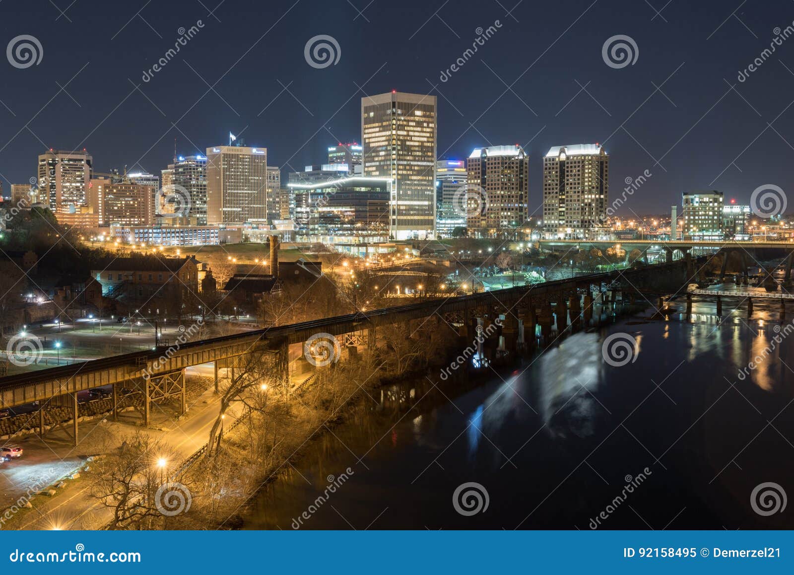 Skyline of Richmond, Virginia Editorial Image - Image of downtown ...