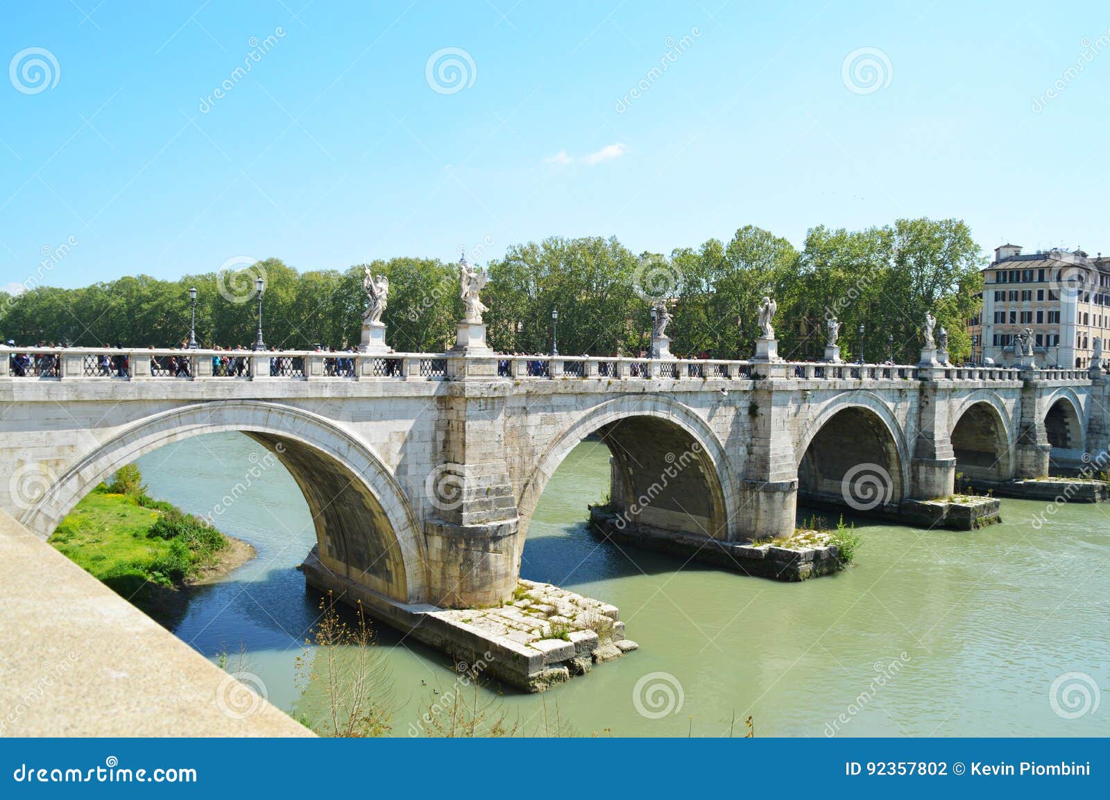 Skyline of Rome, Tevere River. Bridges. Editorial Photography - Image ...