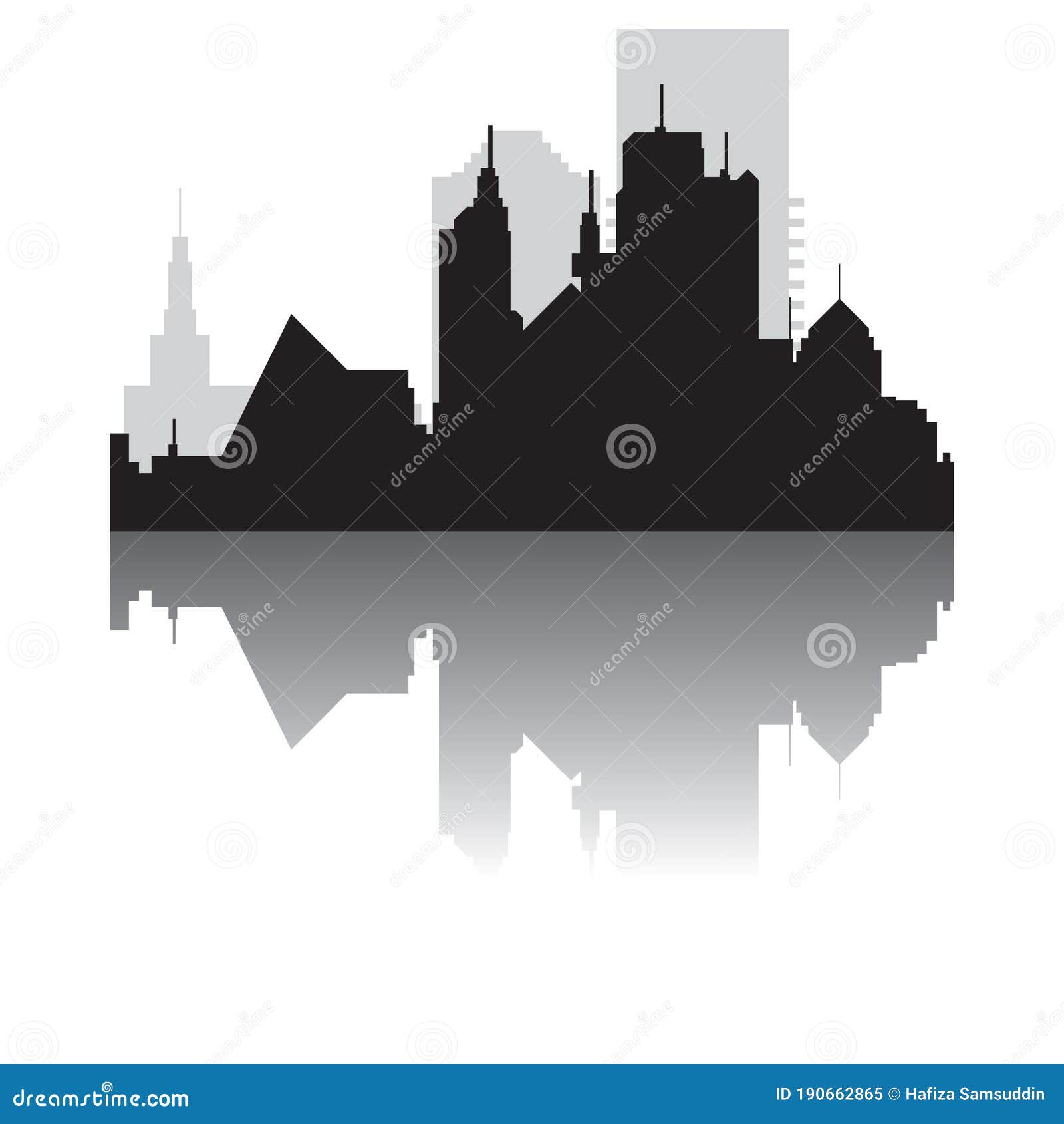 Skyline Silhouette. Vector Illustration Decorative Design Stock Vector ...