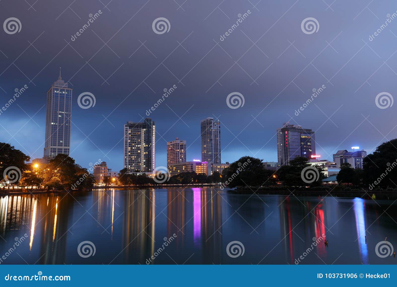 The Skyline of Colombo at Night Editorial Photo - Image of skyscrapers ...