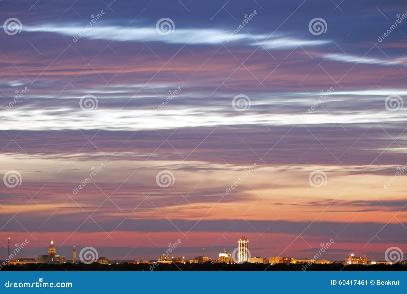 Skyline of Springfield at Sunset Stock Image - Image of springfield ...
