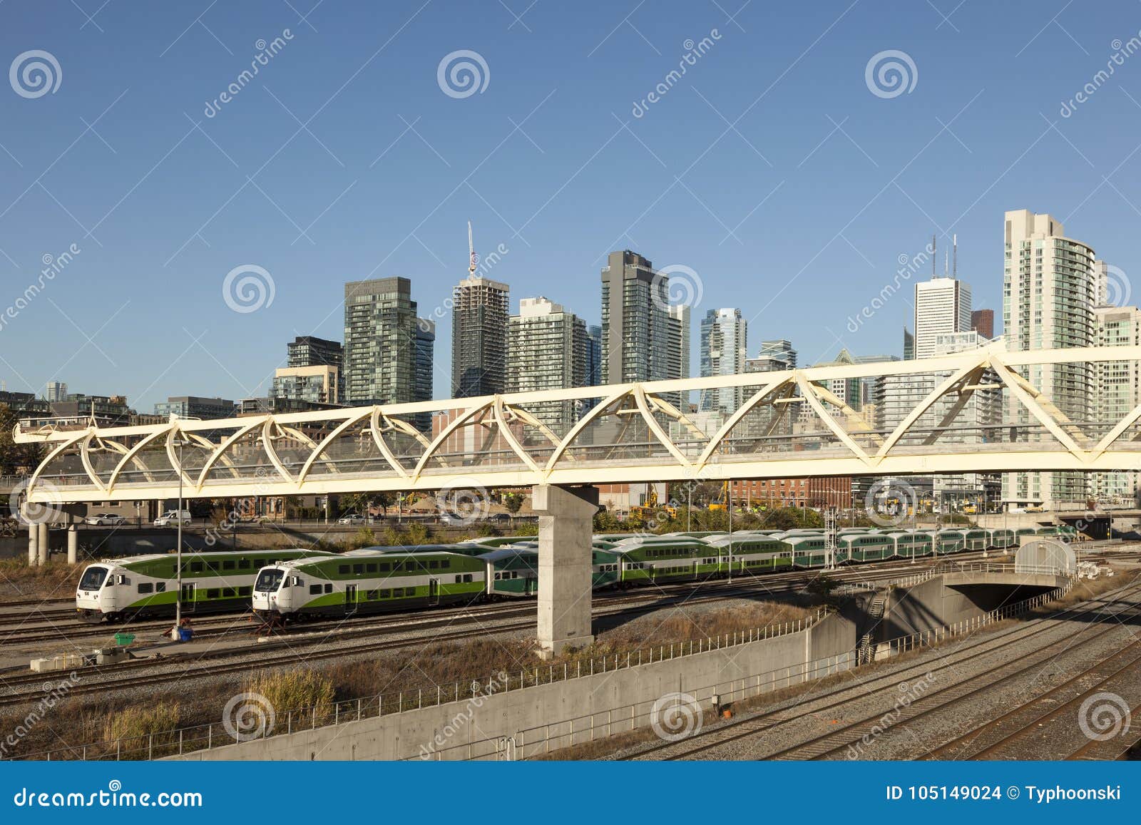 Skyline of Toronto, Canada stock photo. Image of transport - 105149024