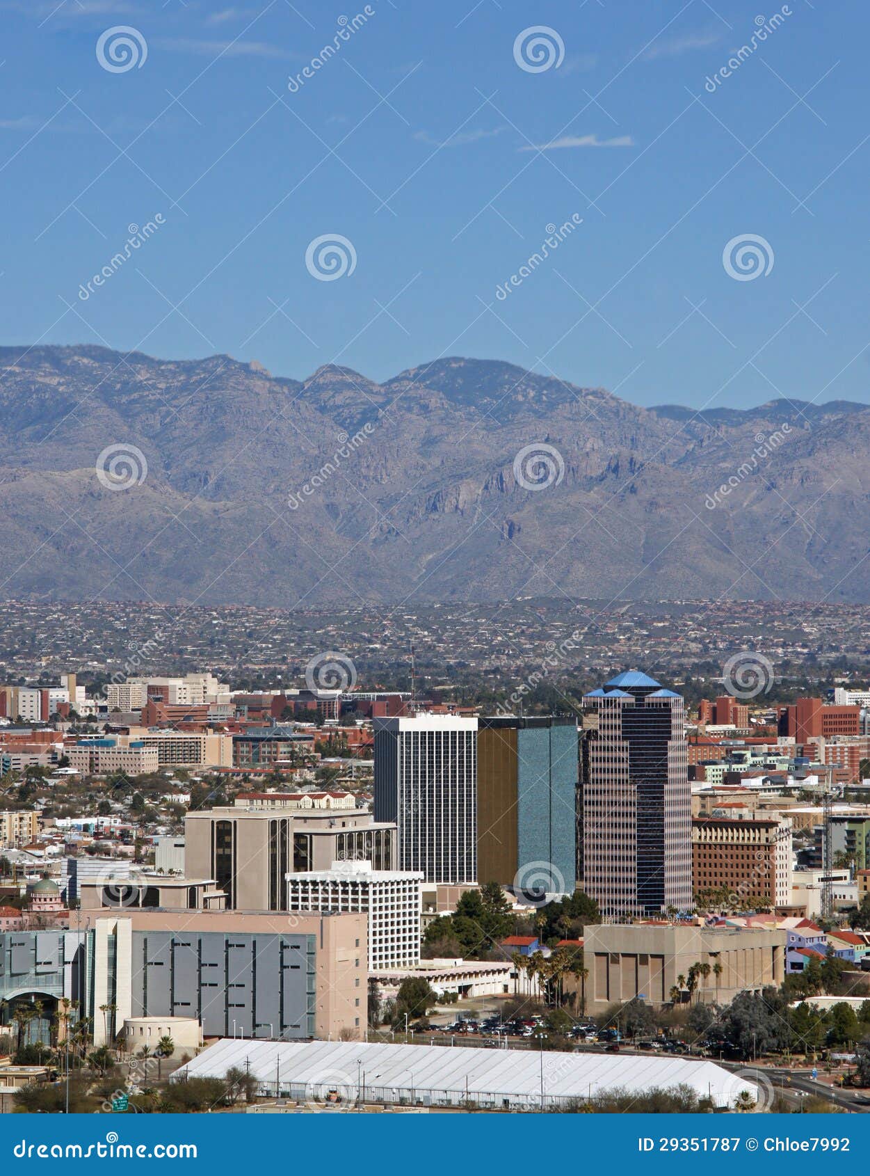Skyline of Tucson Arizona stock image. Image of catalina - 29351787