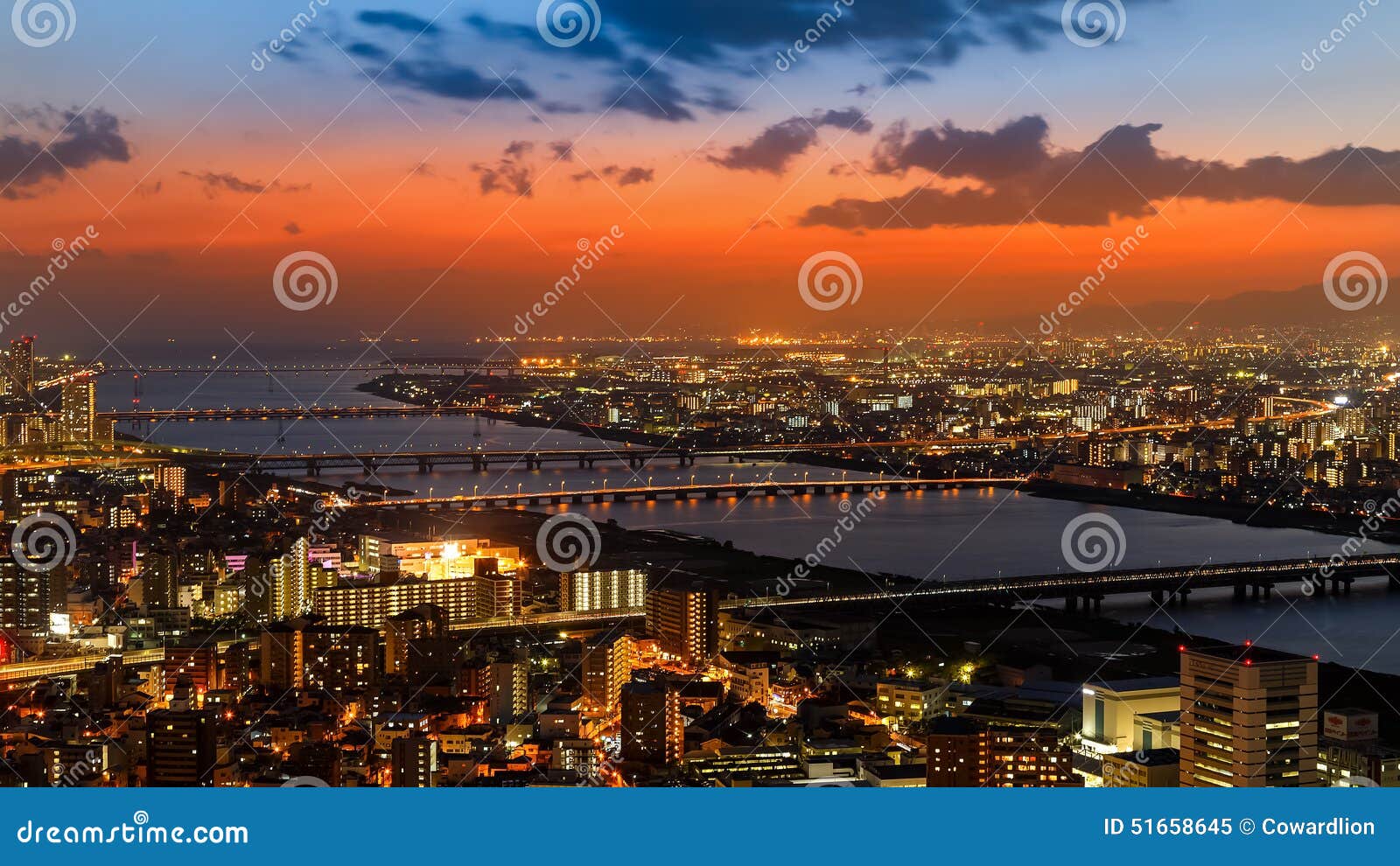 Skyline of Umeda District in Osaka Stock Image - Image of japanese ...