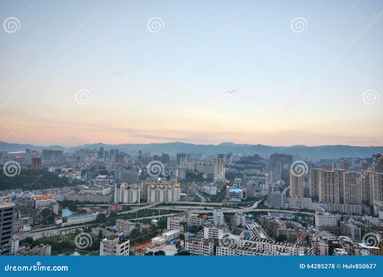 Skyline View of Kunming City Stock Photo - Image of large, civil: 64285278