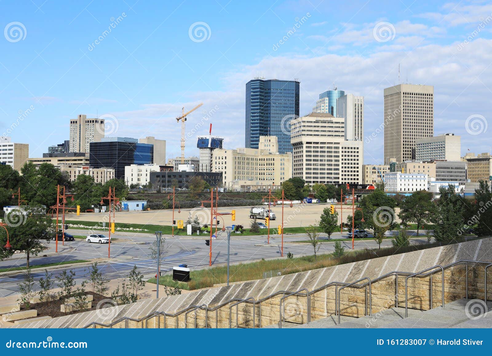 Skyline View of Winnipeg, Manitoba Stock Image - Image of architecture ...