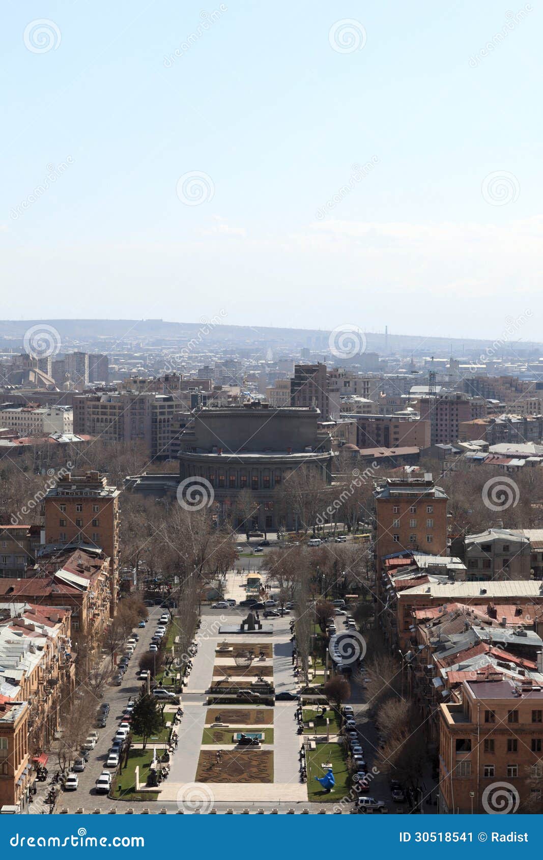 Skyline of Yerevan from Cascade Stock Image - Image of landscape ...