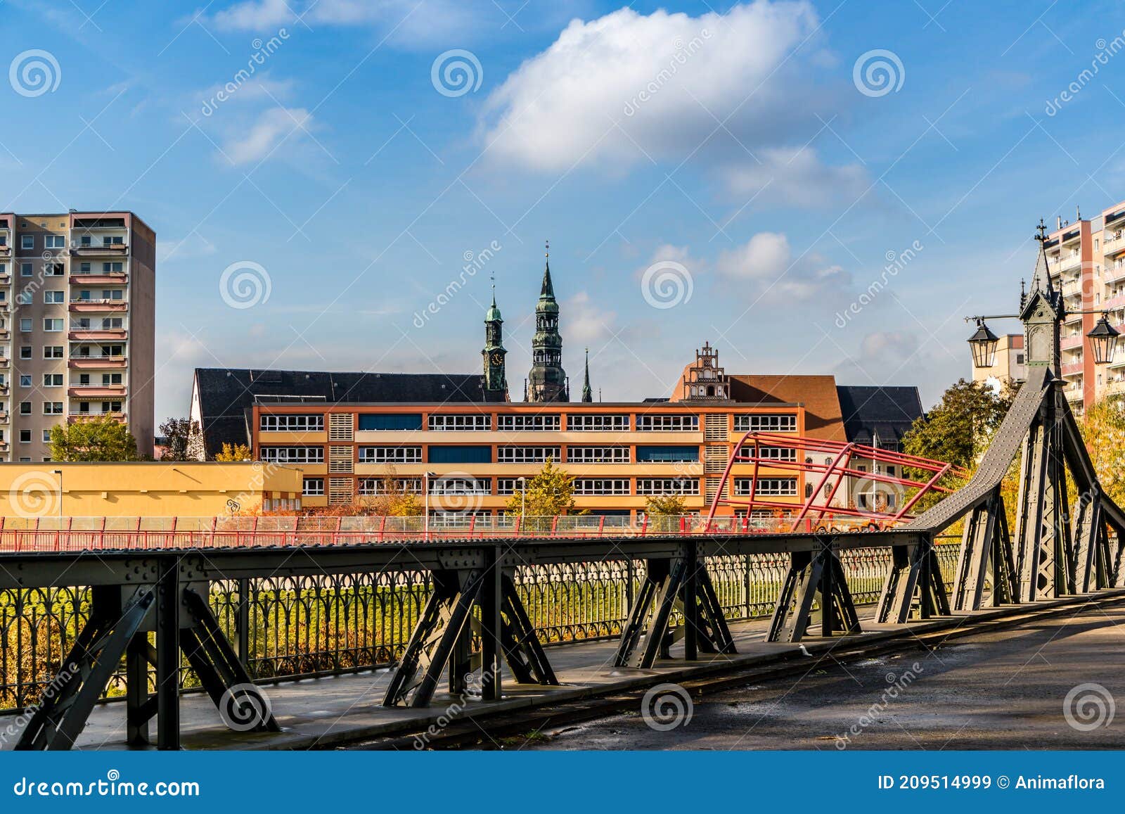 Skyline from Zwickau in East Germany Stock Image - Image of house ...