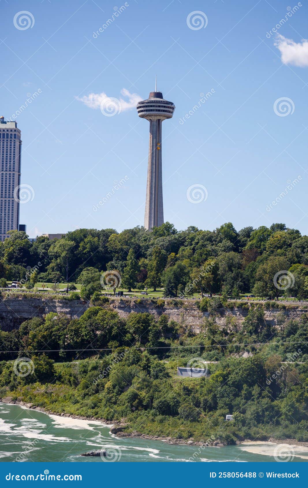 Skylon Tower with a Blue Cloudy Sky Background Editorial Stock Photo ...