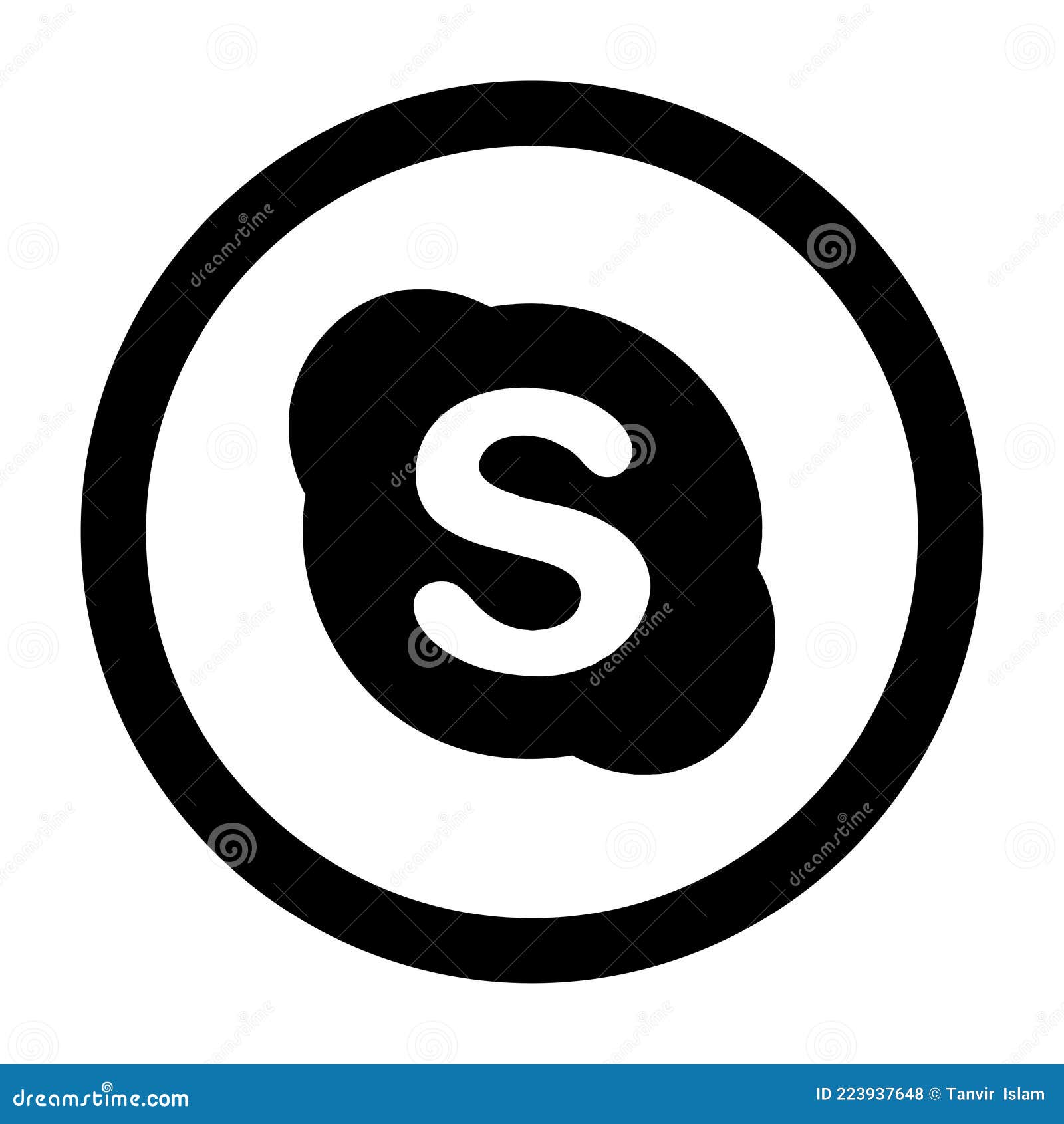 Skype Icon logo editorial stock photo. Illustration of graphics - 223937648