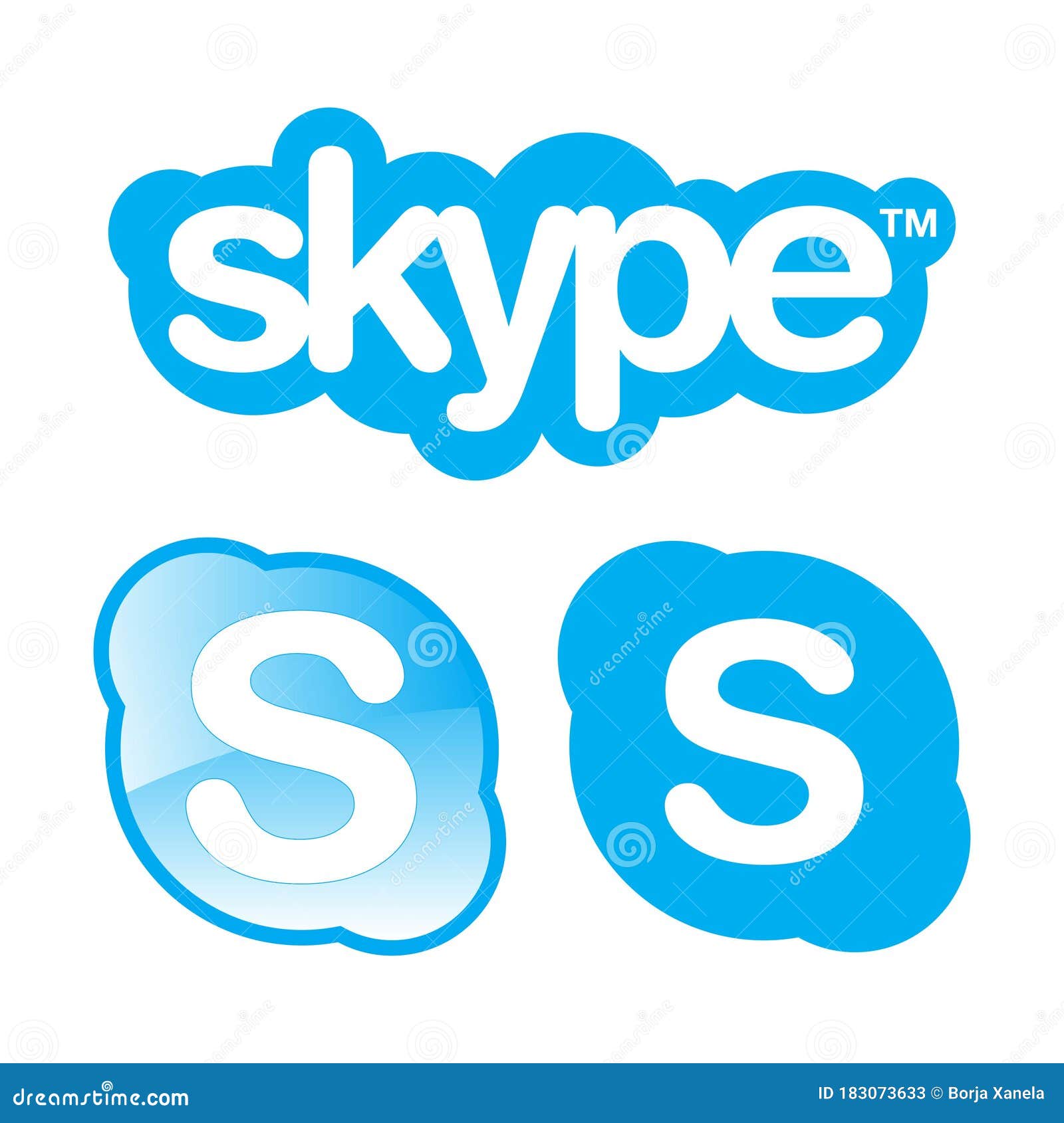 Skype logo icons. editorial stock photo. Illustration of vector - 183073633