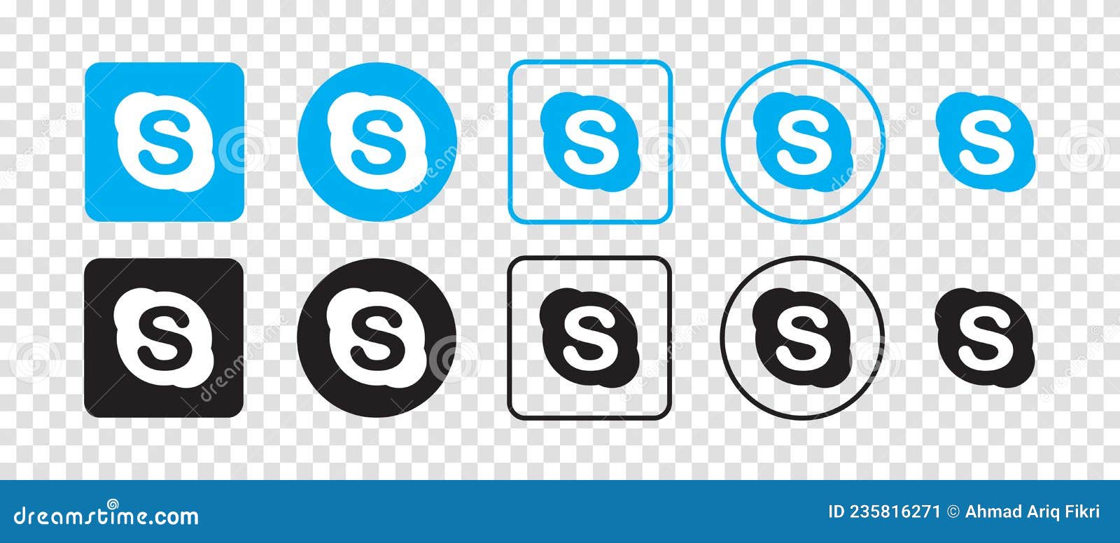 Skype Vector Logo Icon Set. Vector Illustration Editorial Photo ...