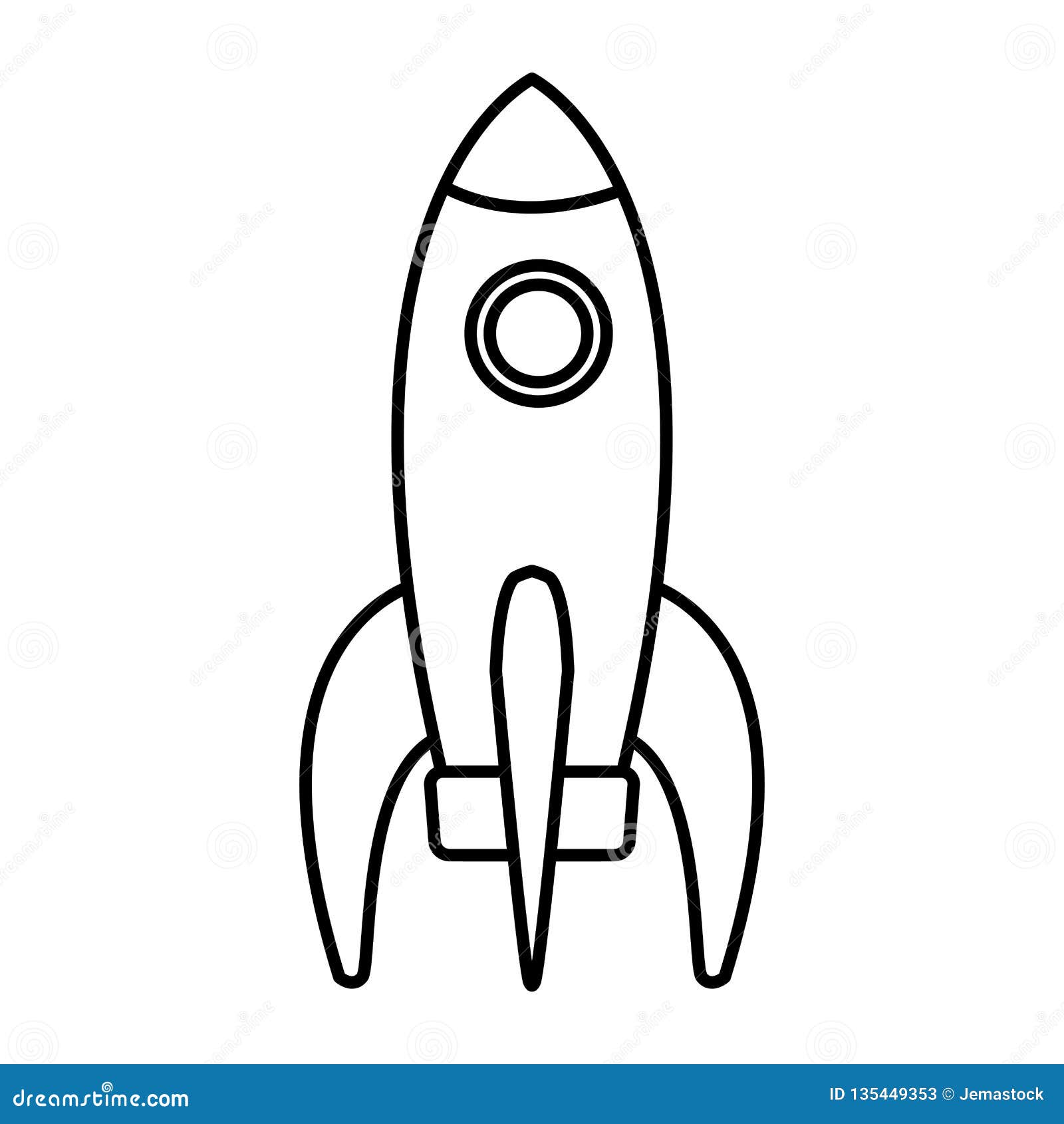 Skyrocket flying icon stock vector. Illustration of loan - 135449353
