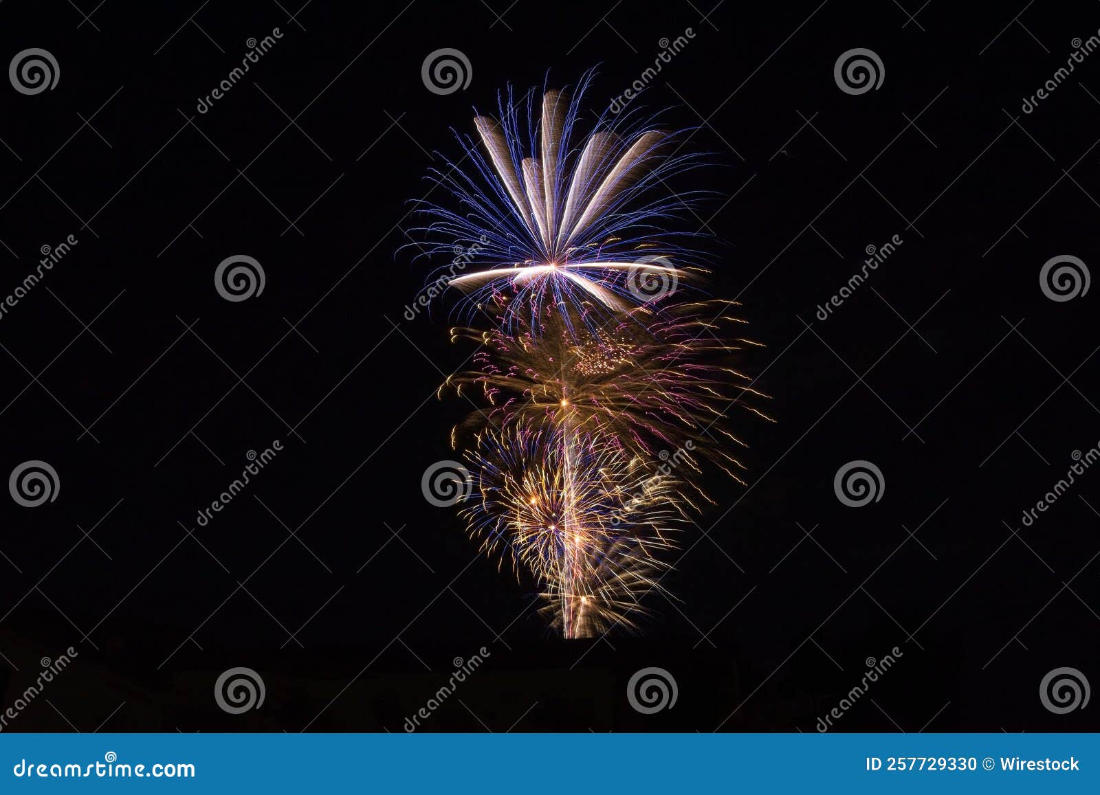 Skyrockets in the Night Sky Stock Photo - Image of colors, colburn ...