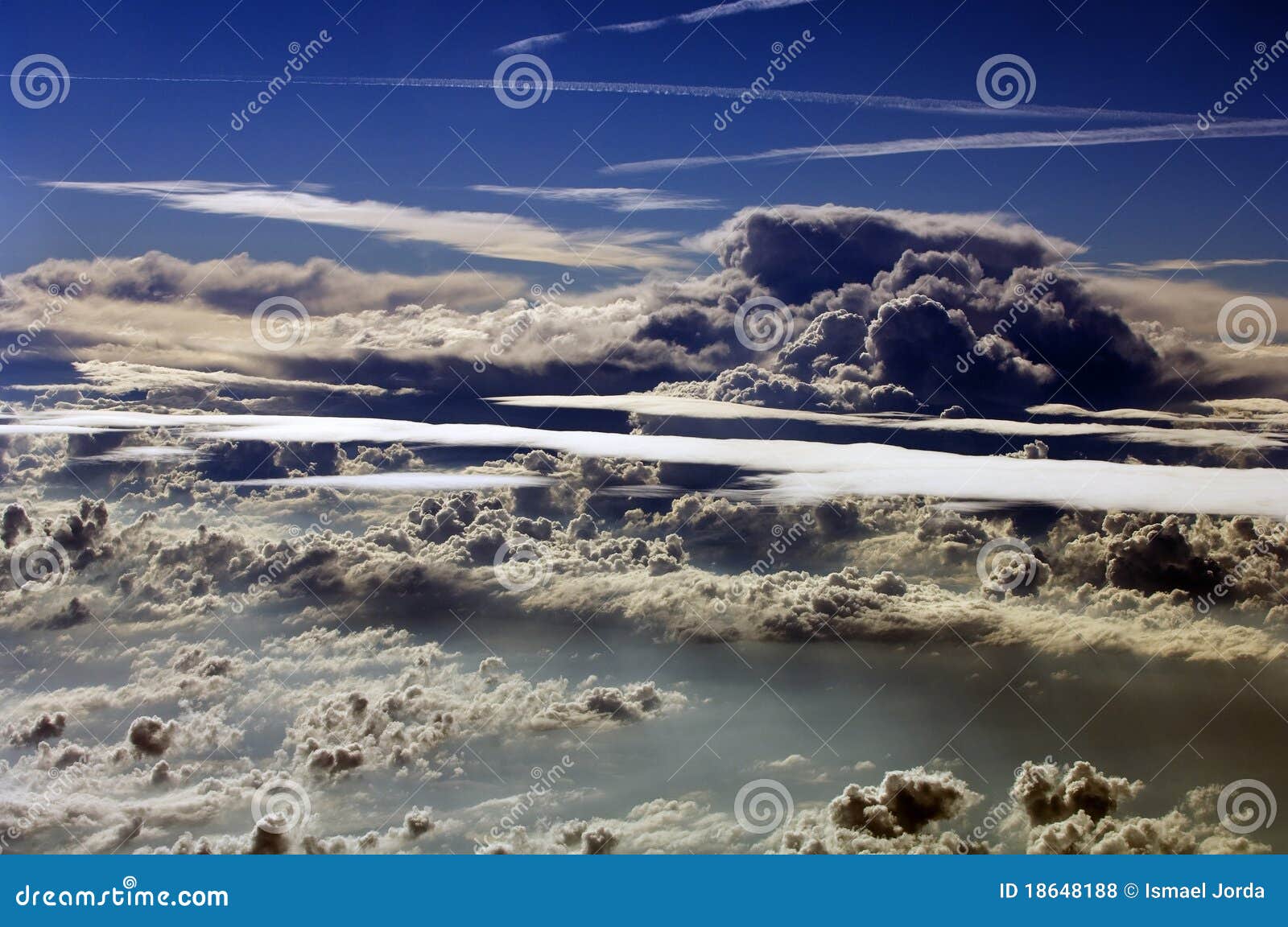 Skyscape stock photo. Image of sunrise, aerial, clouds - 18648188