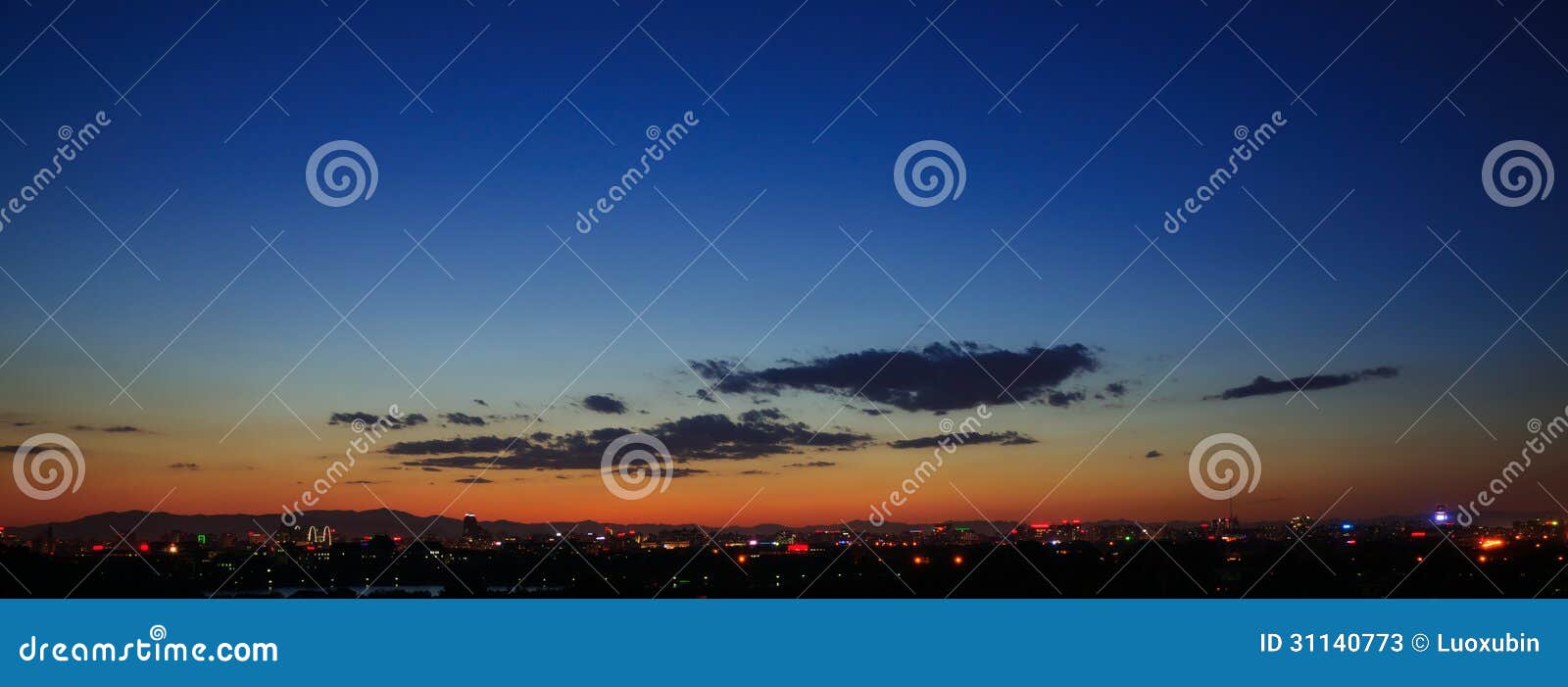 Skyscape stock image. Image of sunset, cloudscape, city - 31140773