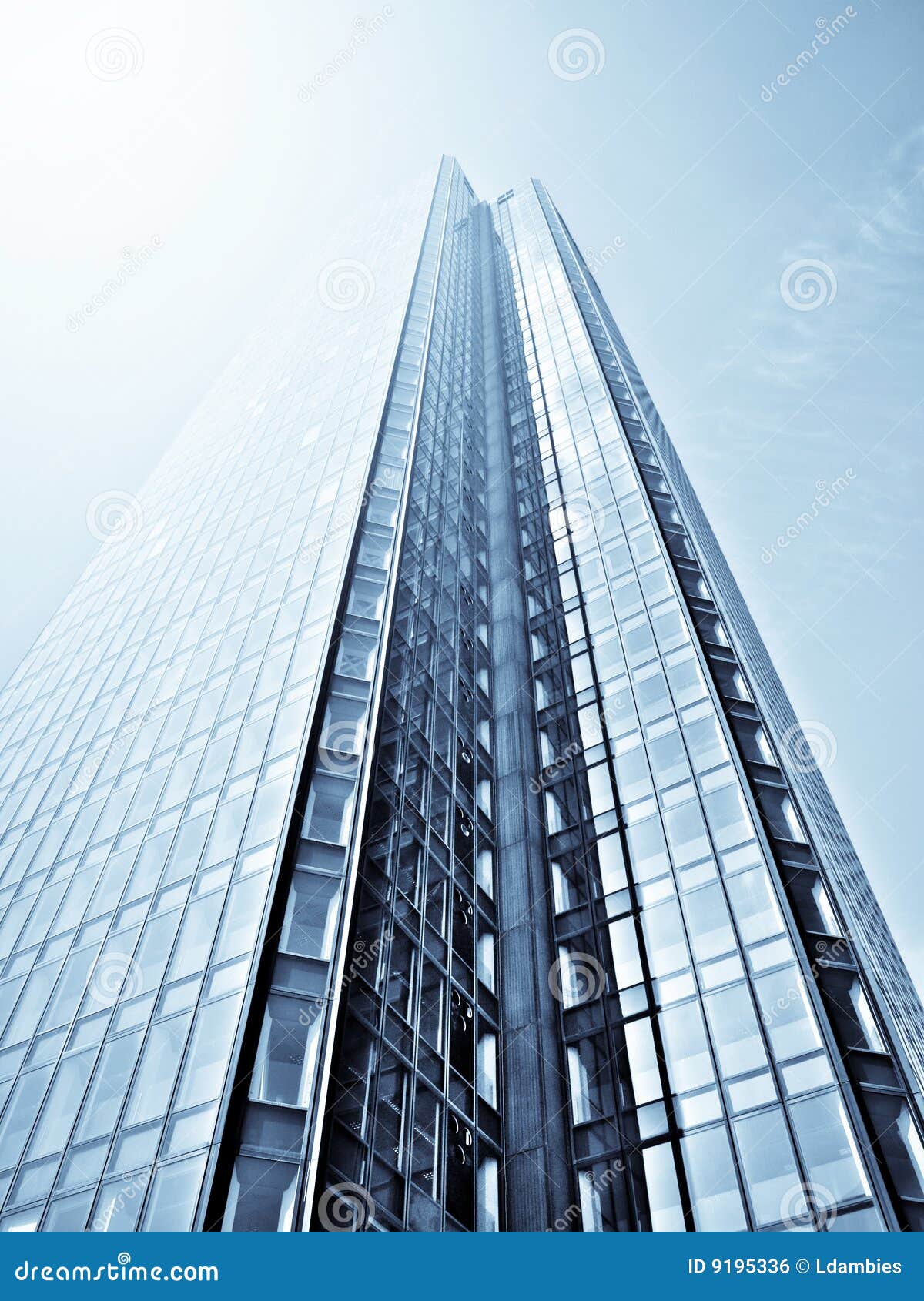 Skyscaper and sunlight stock photo. Image of window, exterior - 9195336