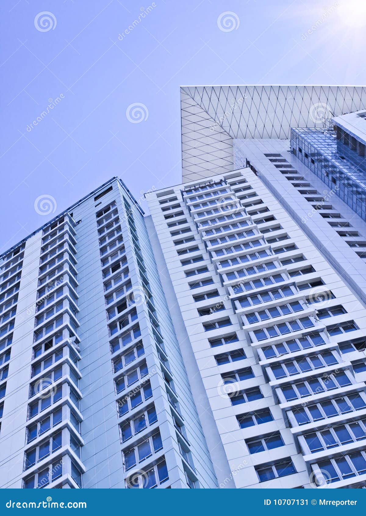 Skyscraper stock image. Image of front, high, multistory - 10707131