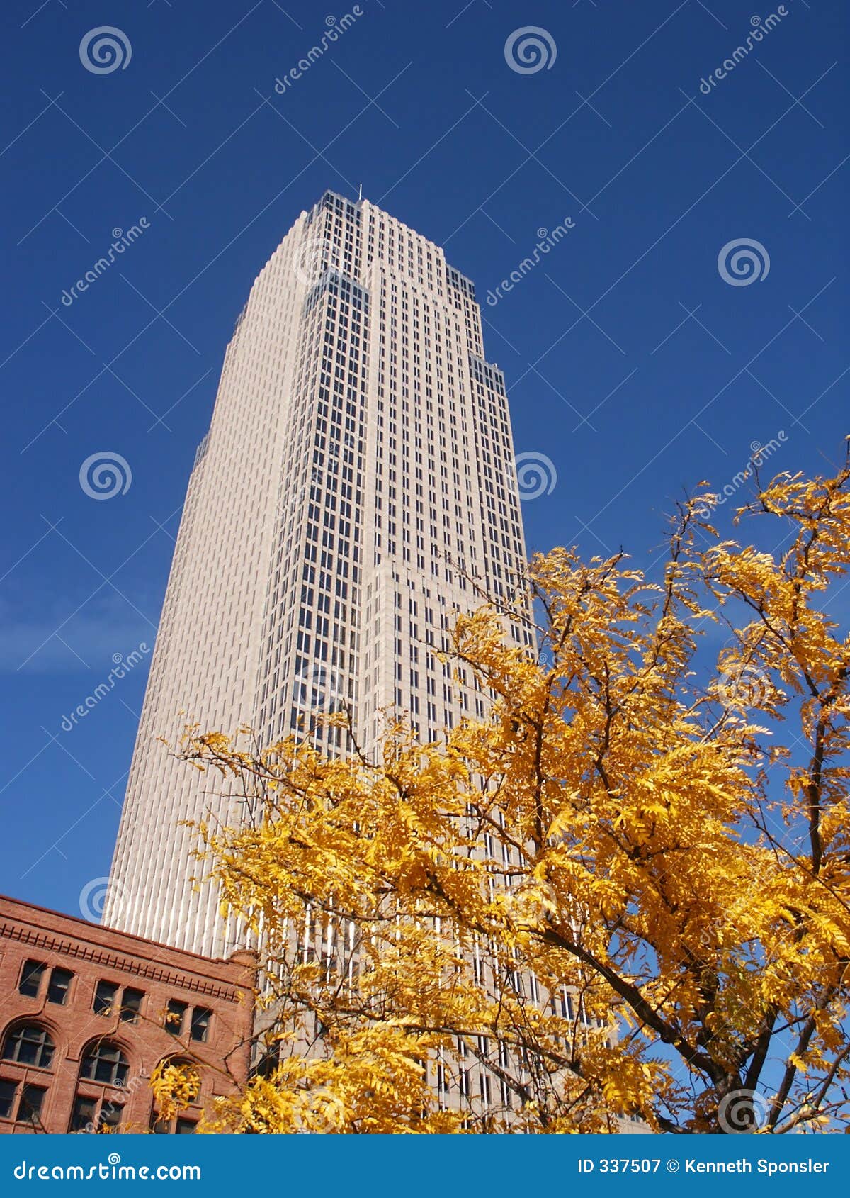 Skyscraper in autumn stock image. Image of city, municipality - 337507