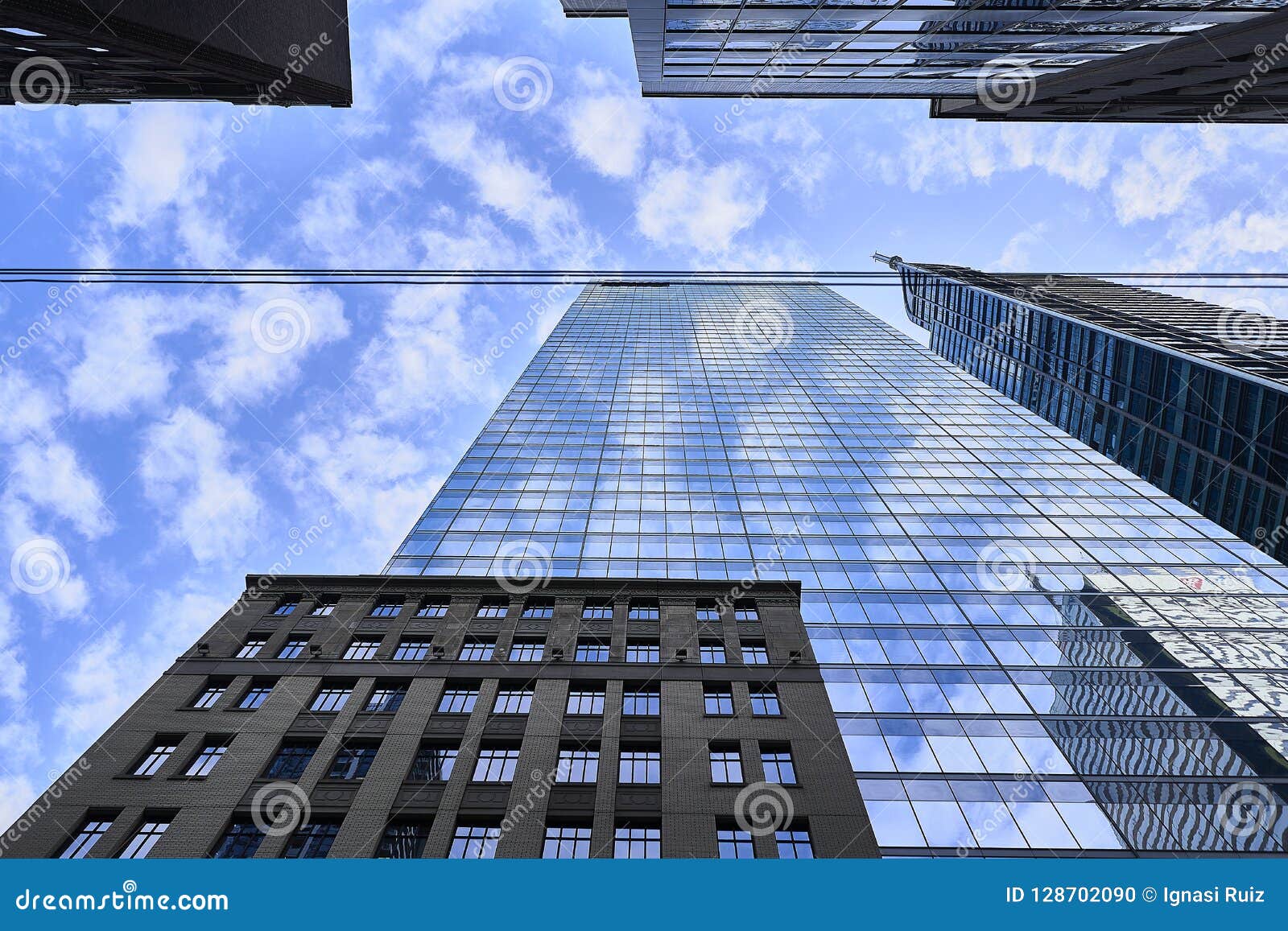 Skyscraper from below stock photo. Image of skyscrapers - 128702090