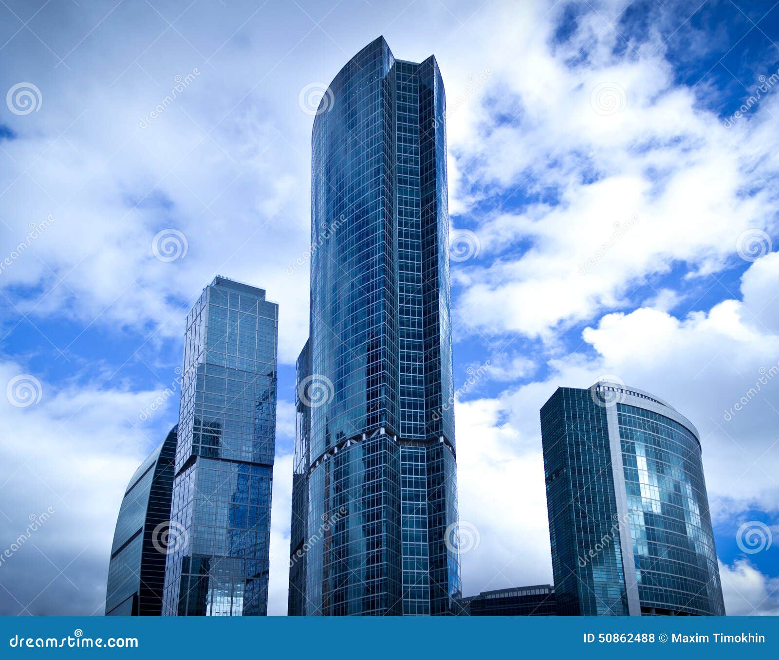 Skyscraper on Blue Sky Background Stock Photo - Image of beautiful ...