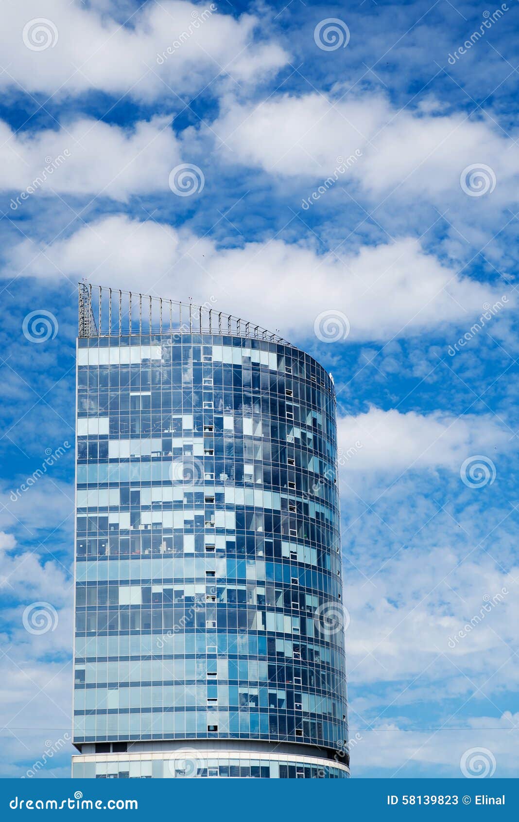 Skyscraper, Blue Sky with Clouds. City, Building Stock Image - Image of ...