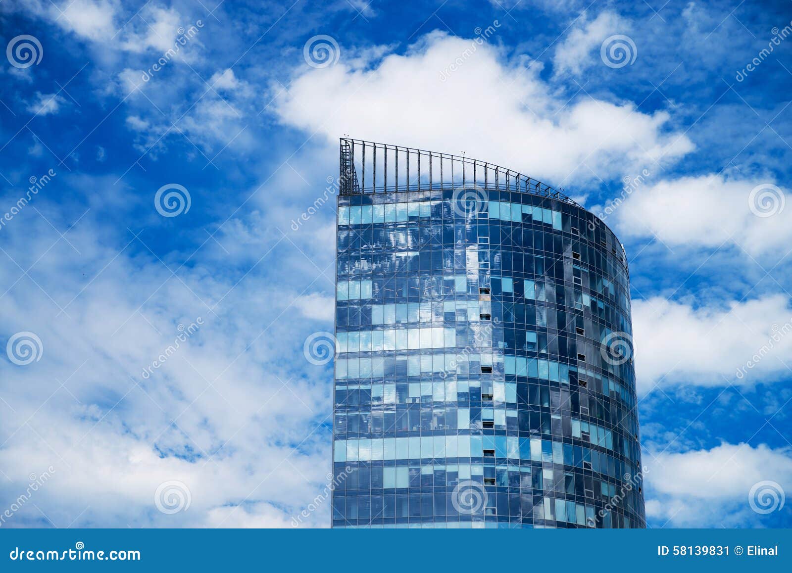Skyscraper, Blue Sky with Clouds. City, Building Stock Image - Image of ...