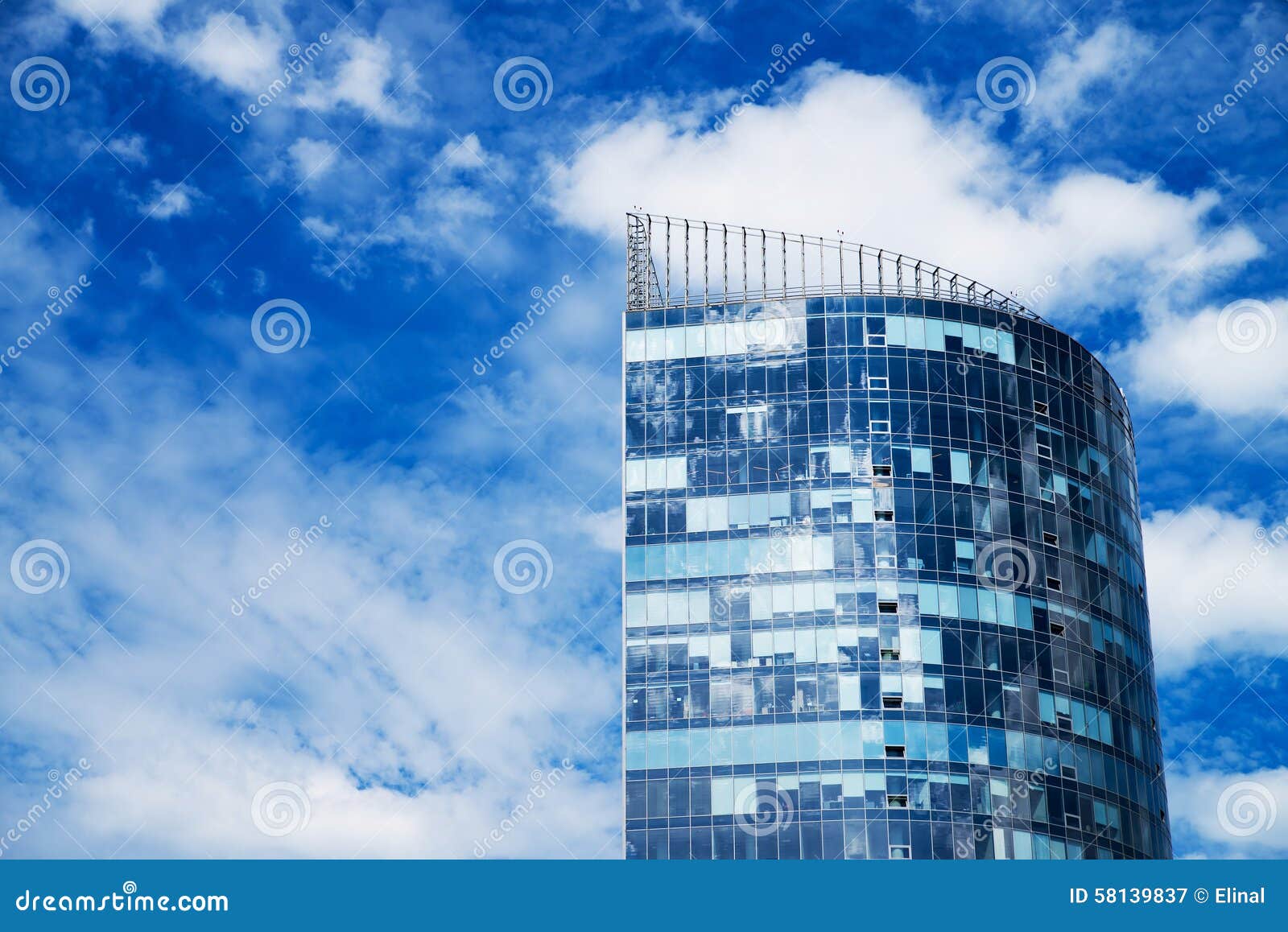 Skyscraper, Blue Sky with Clouds. City, Building Stock Image - Image of ...