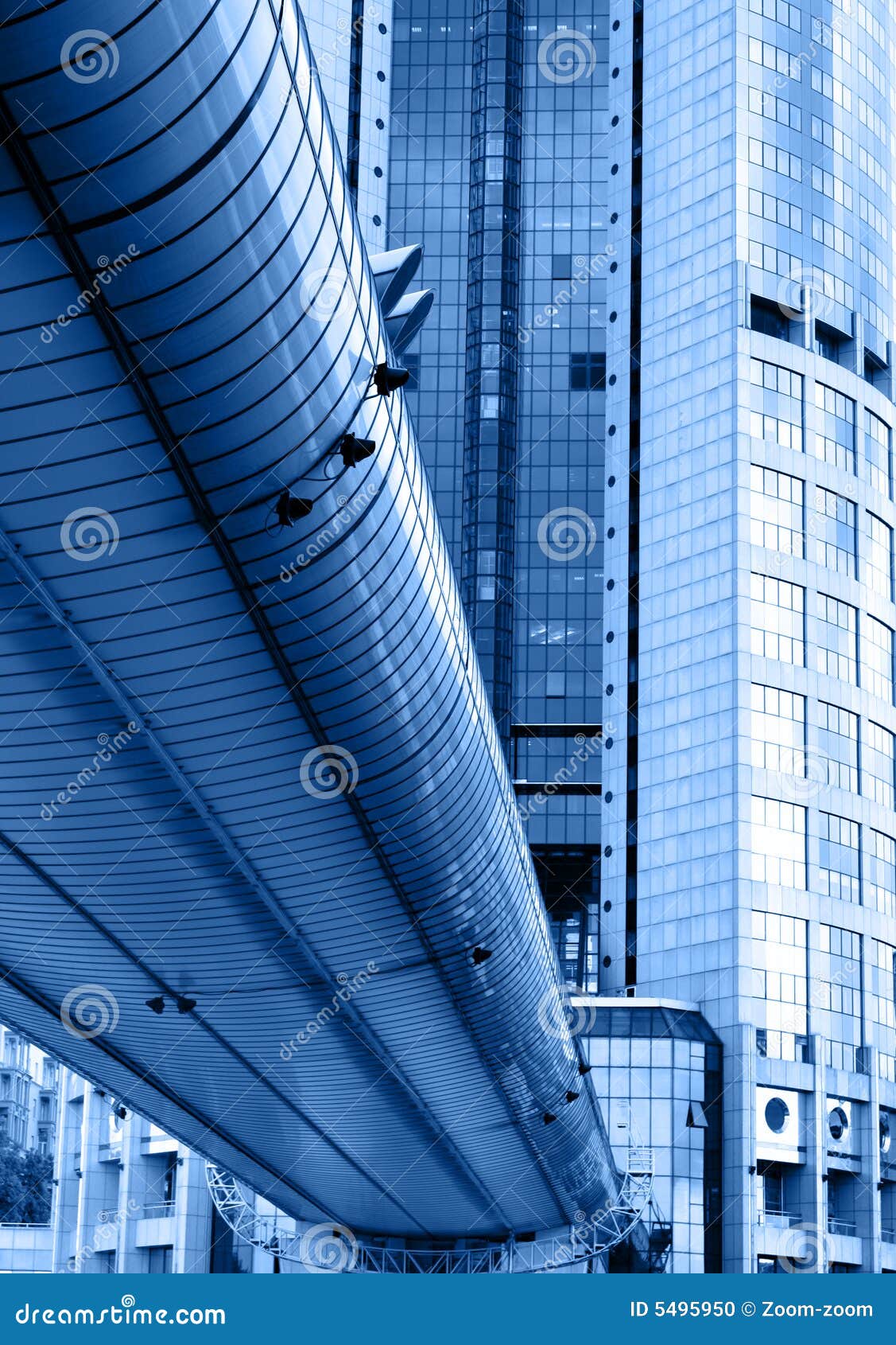 Skyscraper and bridge stock photo. Image of reflect, closeup - 5495950