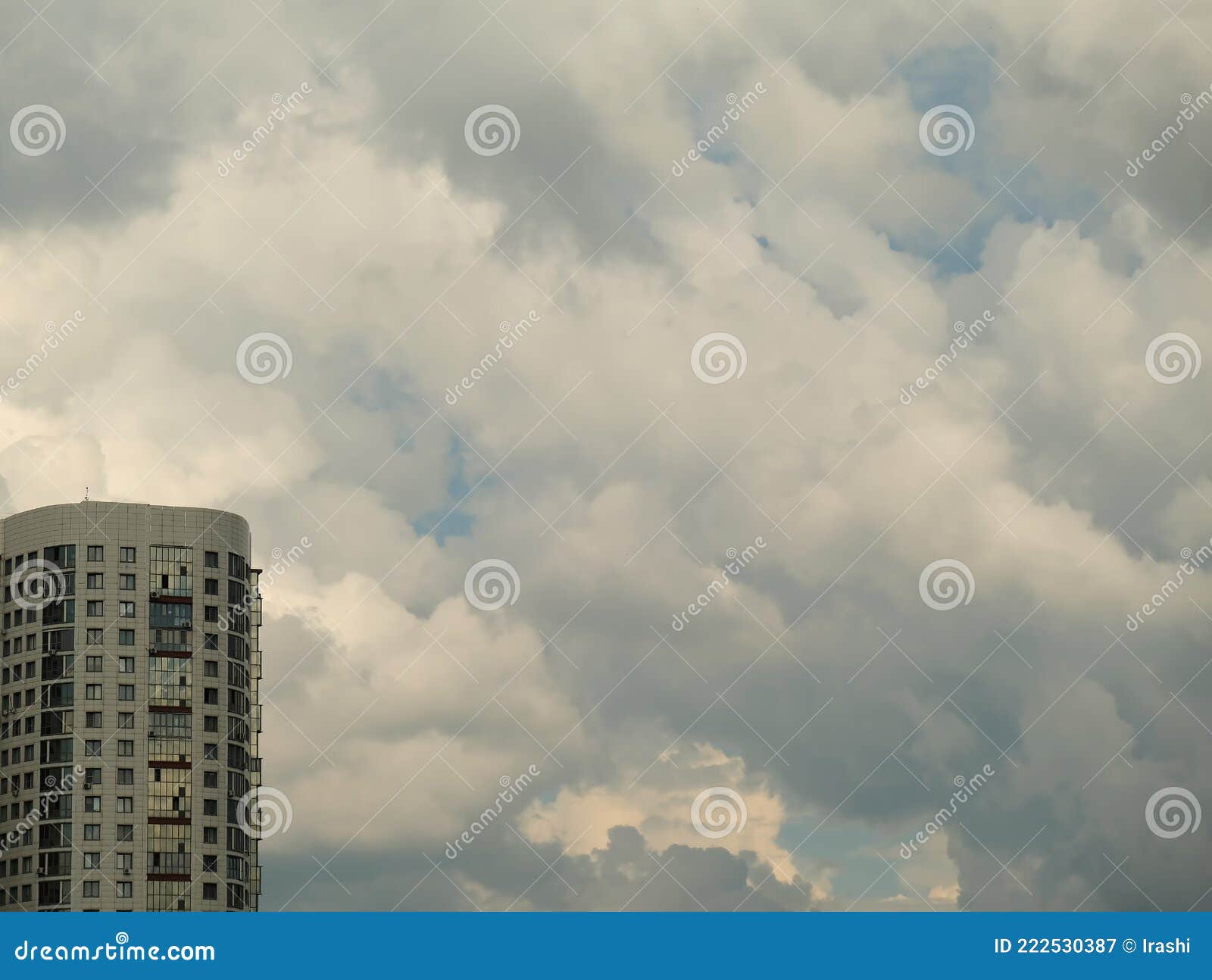 Skyscraper Building with Clouds Stock Image - Image of natural ...
