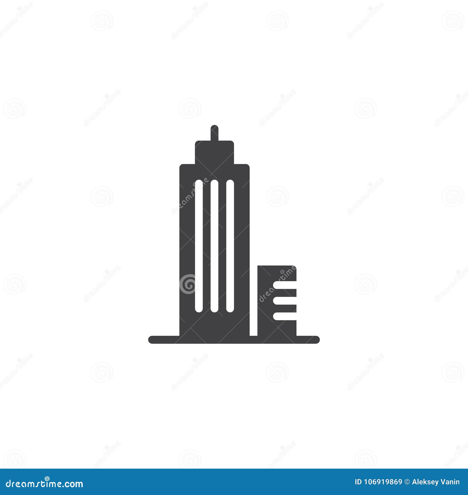 Skyscraper Building Construction Icon Vector Stock Vector ...