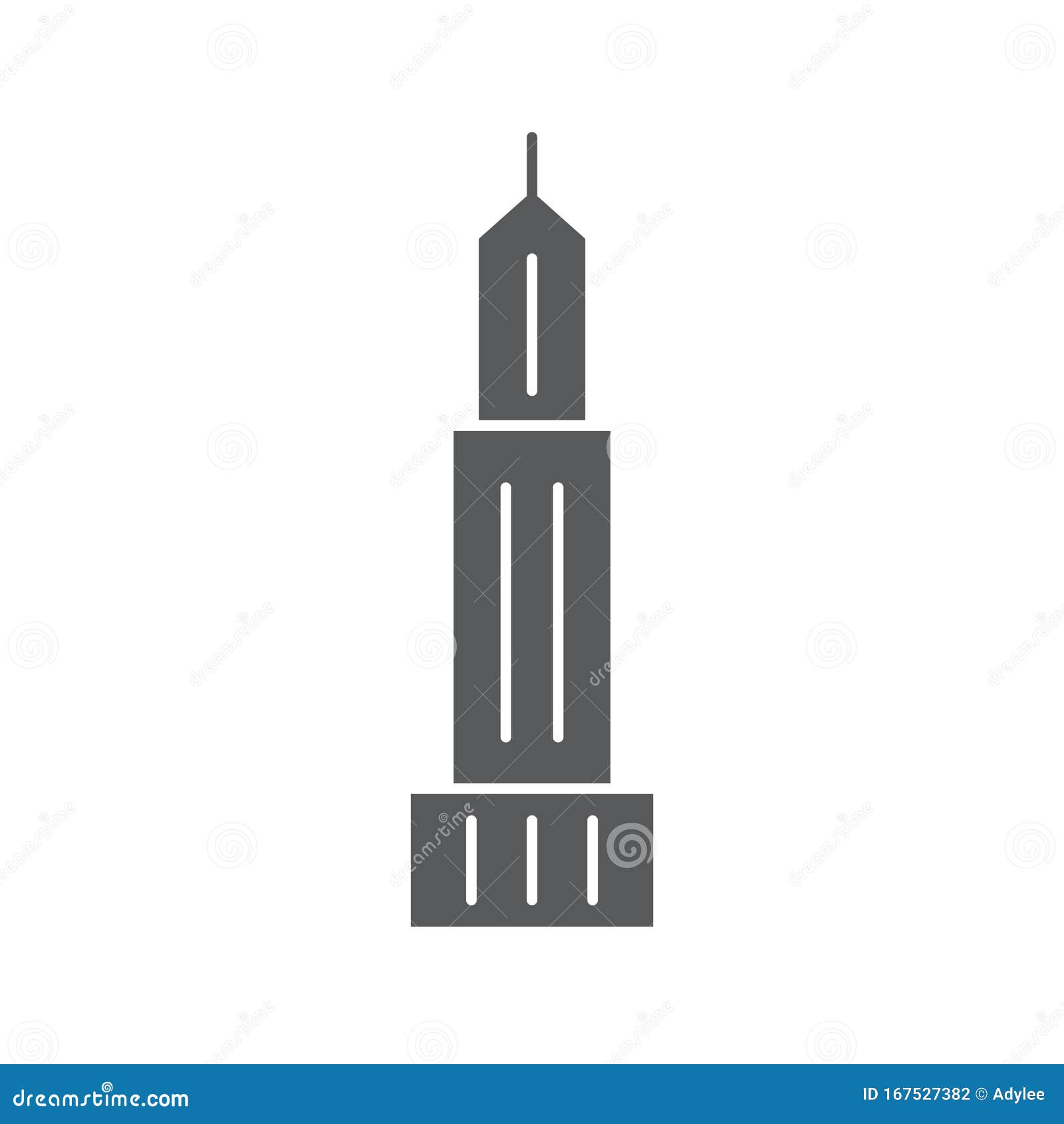 Skyscraper Building Construction Vector Icon Isolated on White ...