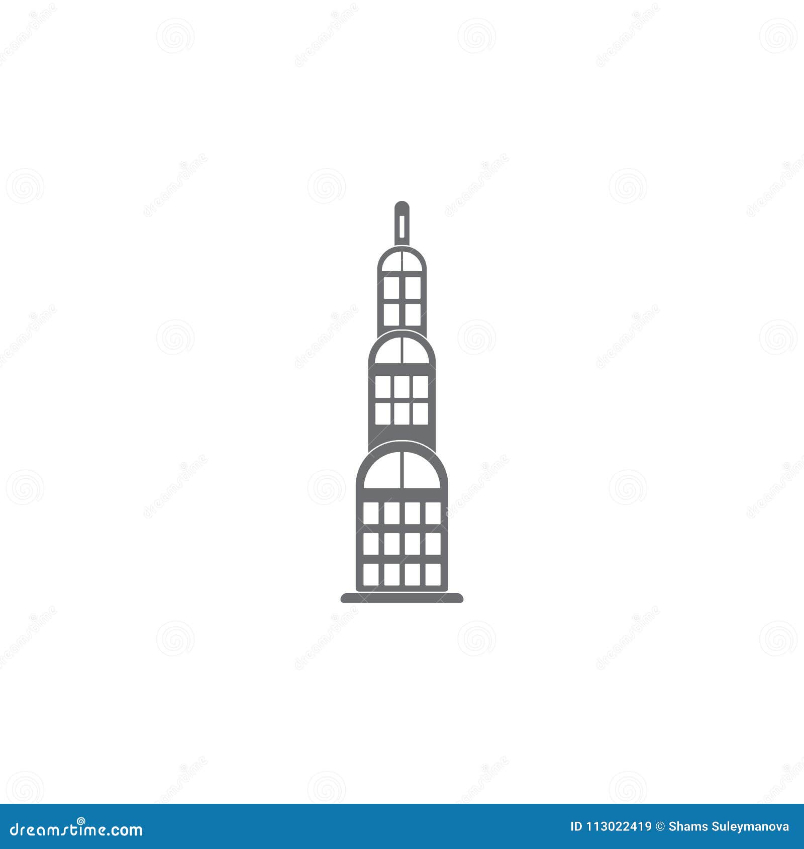 Skyscraper Building Icon. Simple Element Illustration. Skyscraper ...