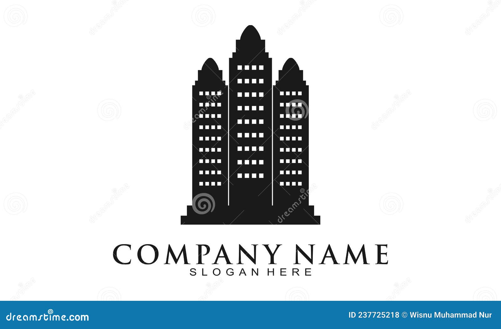 Skyscraper Building Simple Vector Logo Stock Vector - Illustration of ...