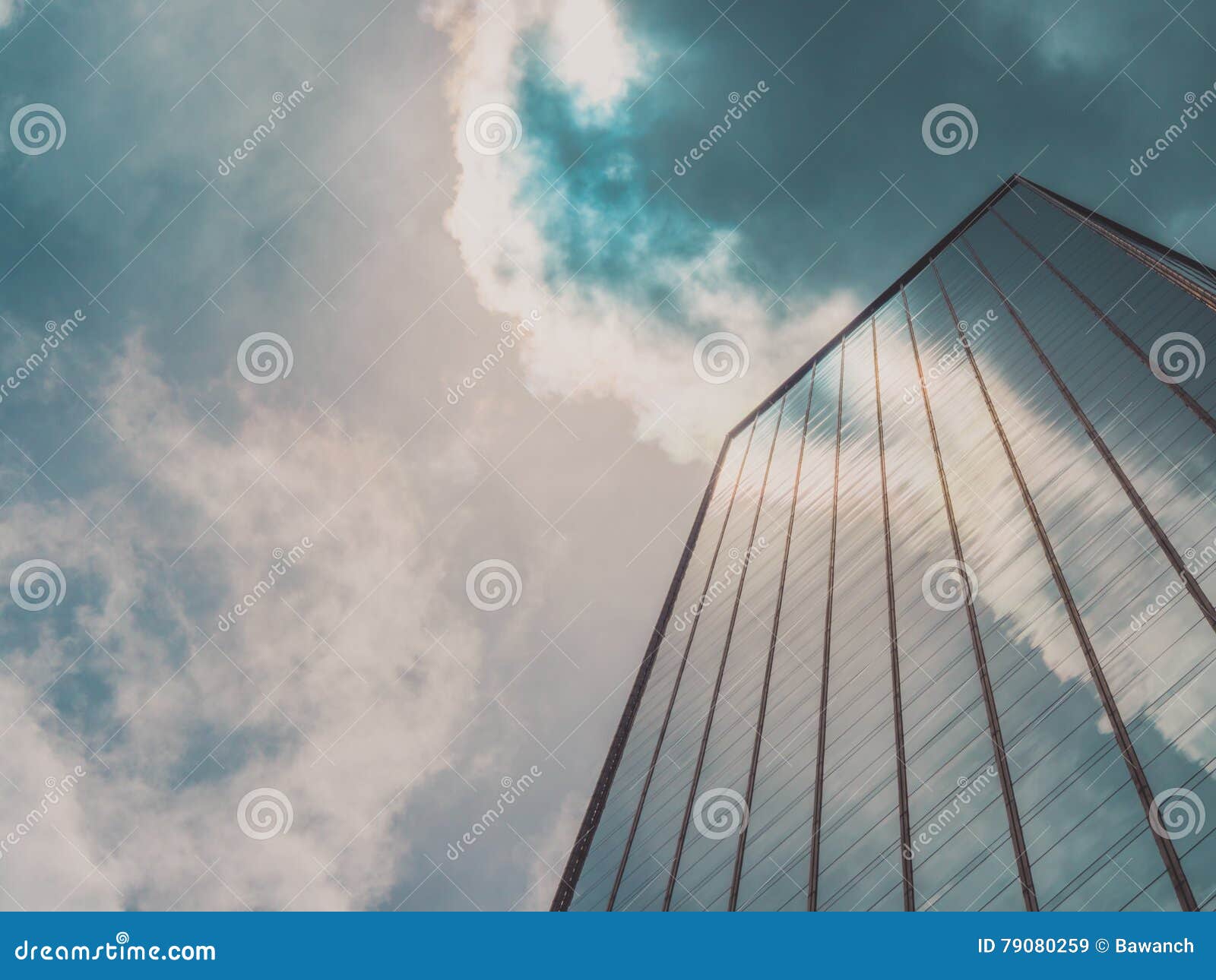 Skyscraper Building and Sky View Stock Image - Image of material ...