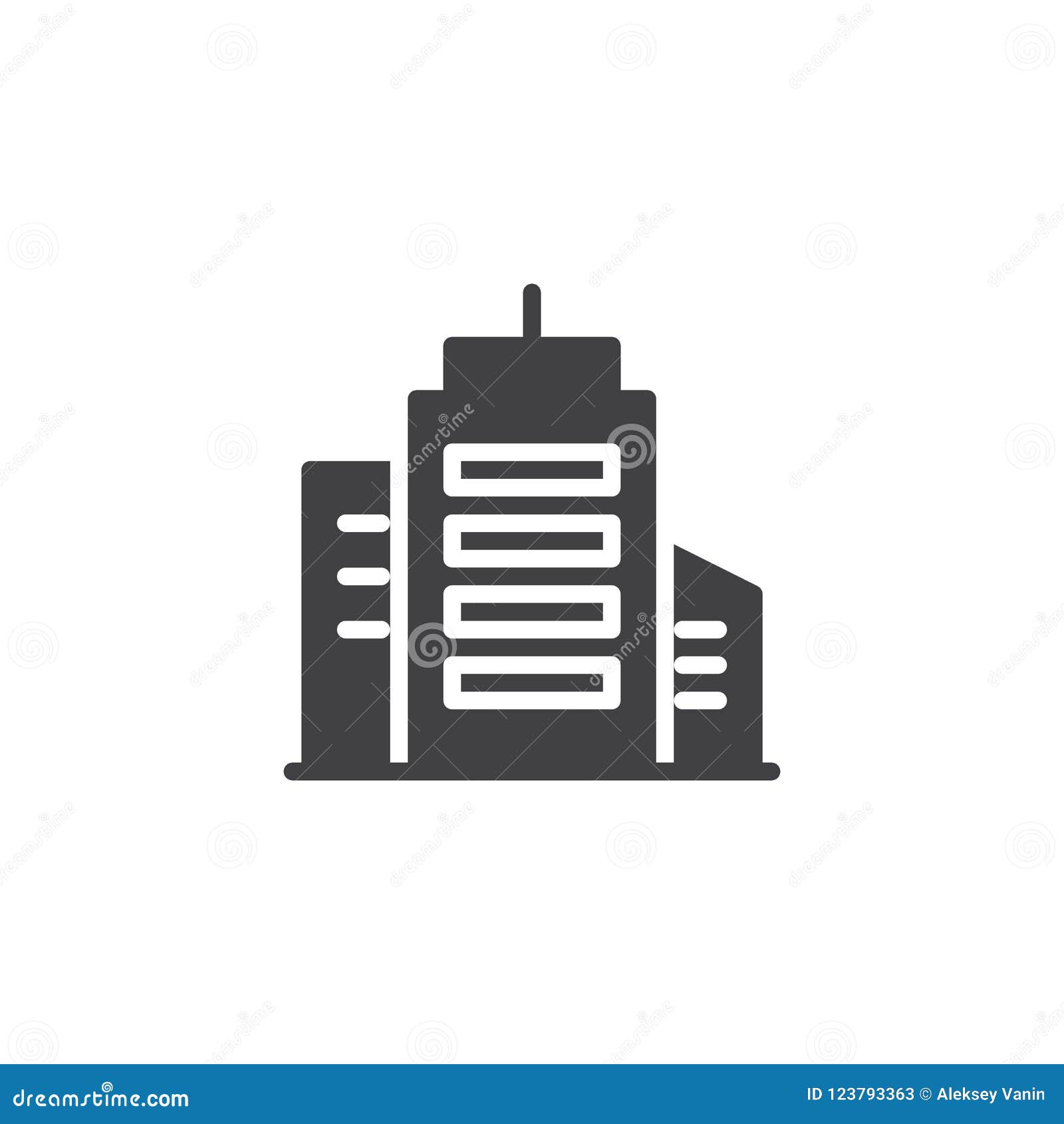 Skyscraper Building Vector Icon Stock Vector - Illustration of ...