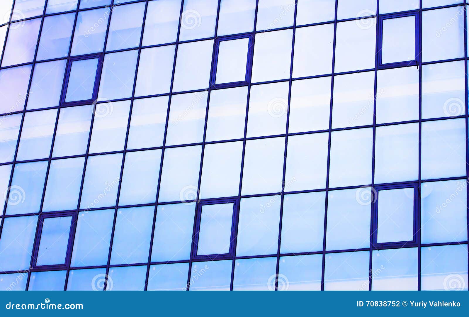 Skyscraper Building Windows and Sky Reflection in Windows Stock Photo ...