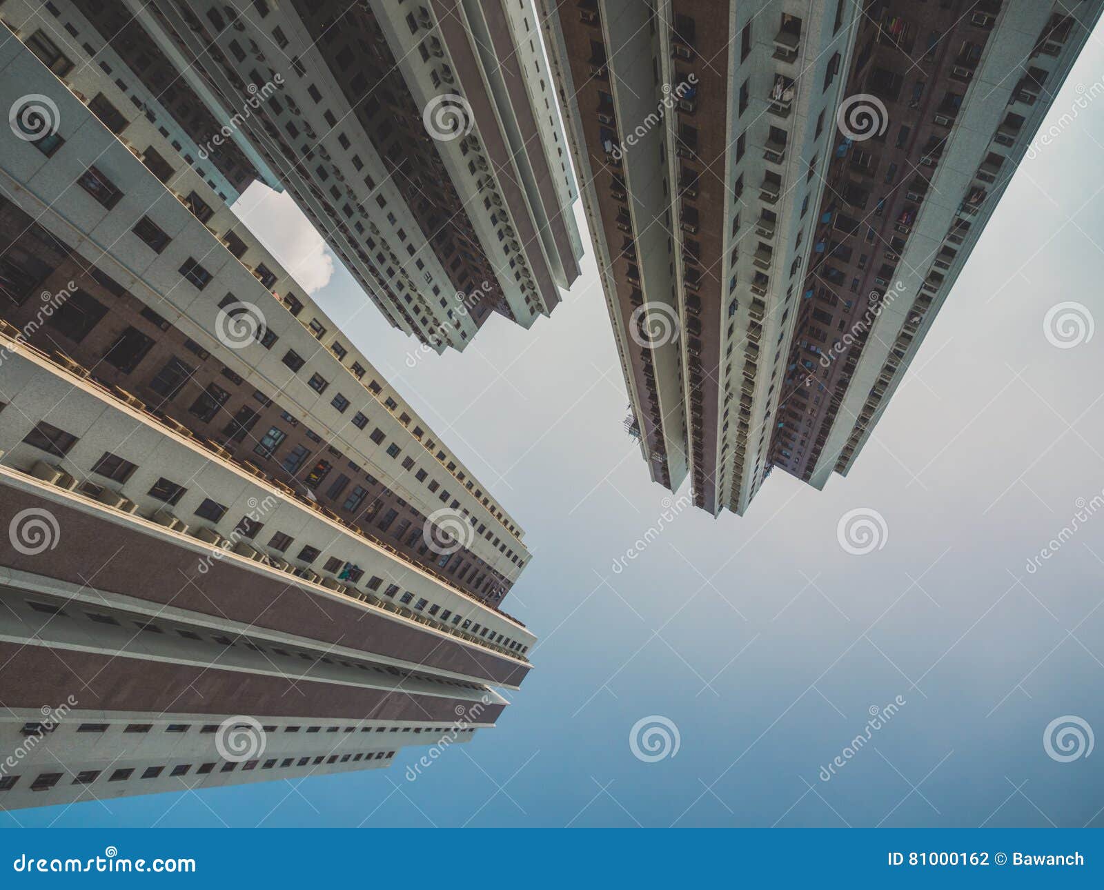 Skyscraper Buildings and Sky View Stock Photo - Image of district ...