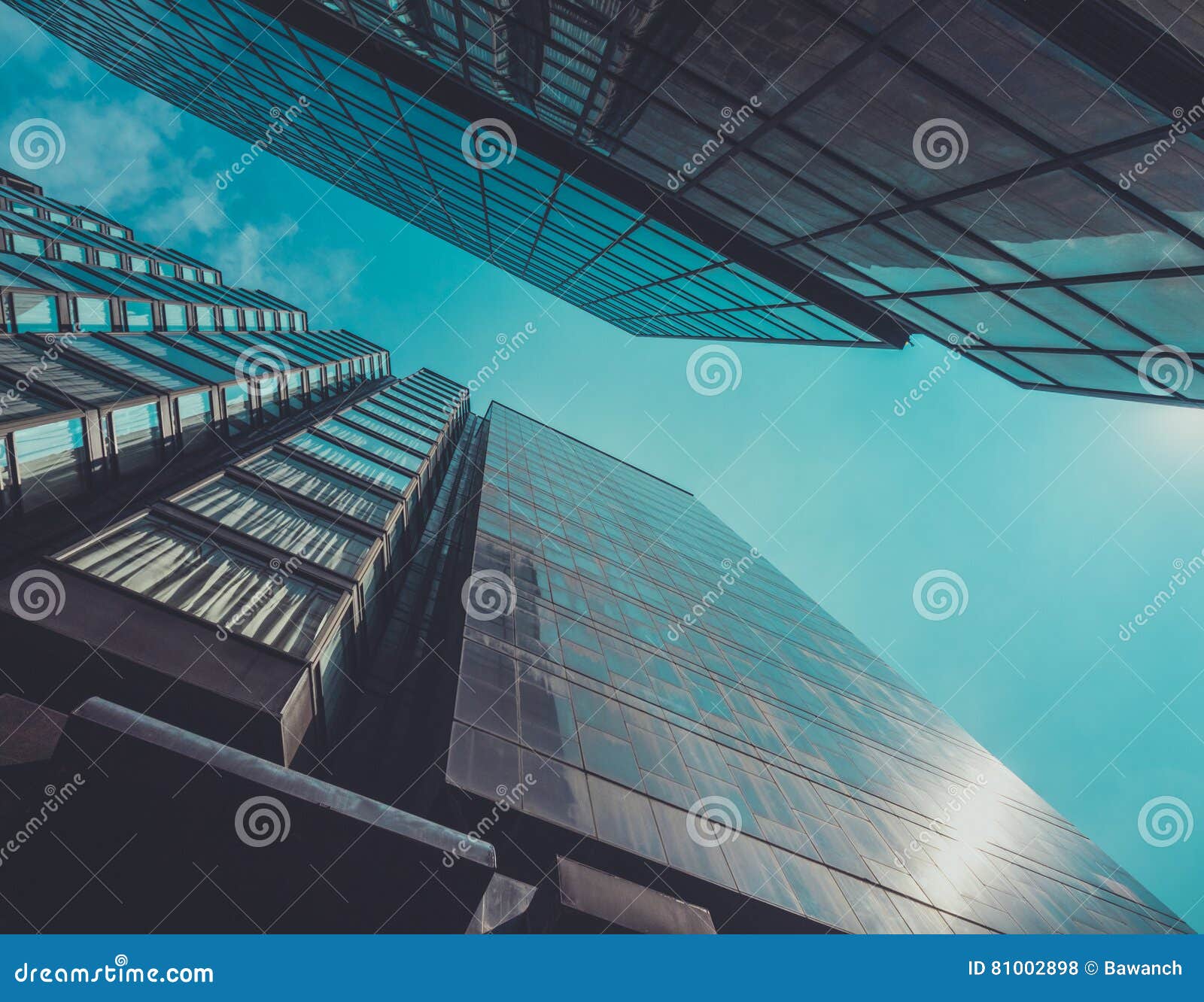 Skyscraper Buildings and Sky View Stock Photo - Image of backgrounds ...