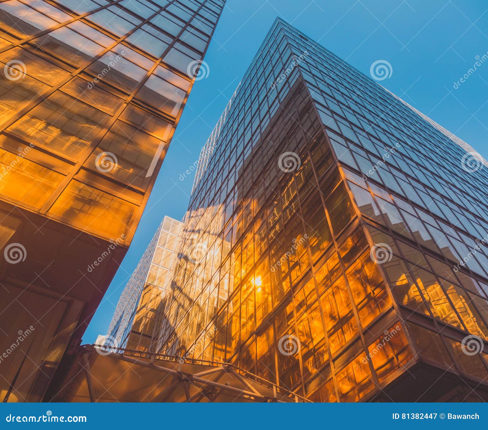 Skyscraper Buildings and Sky View Stock Image - Image of district ...