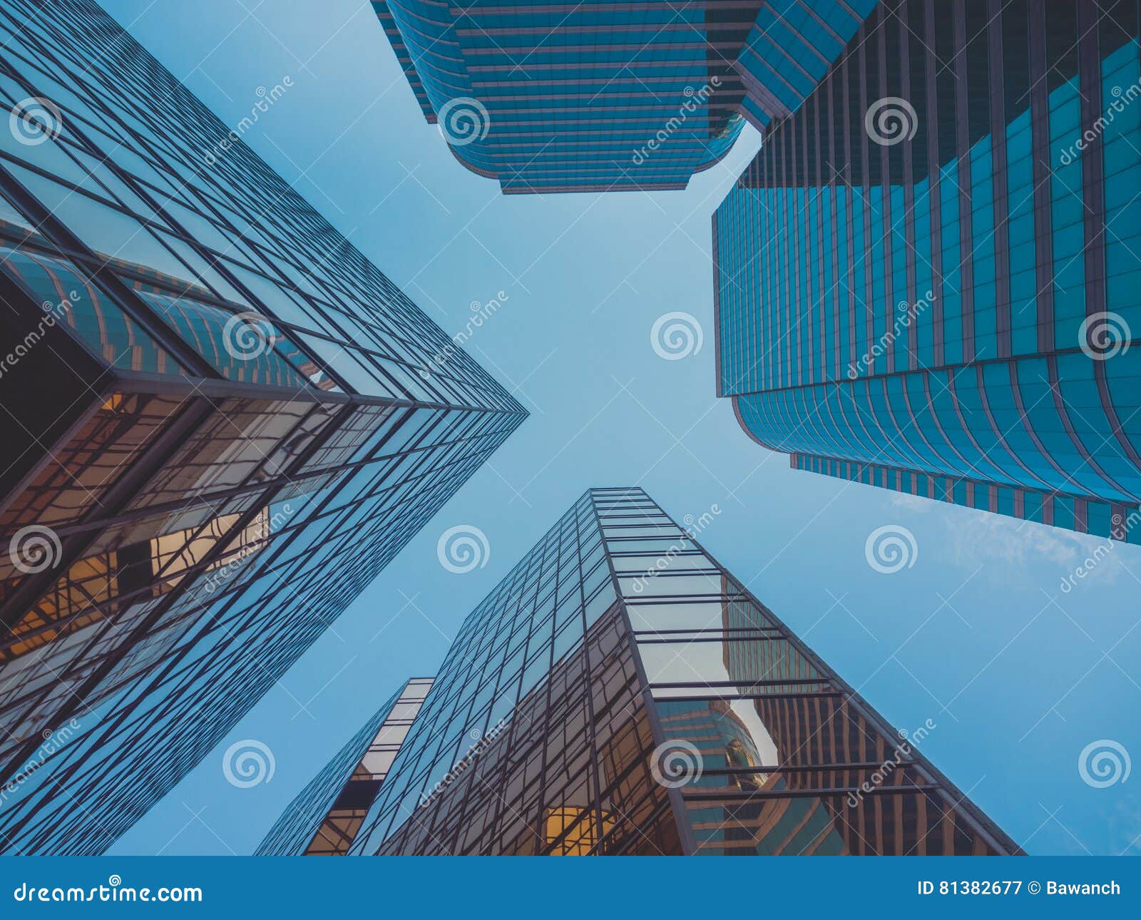 Skyscraper Buildings and Sky View Stock Image - Image of office ...