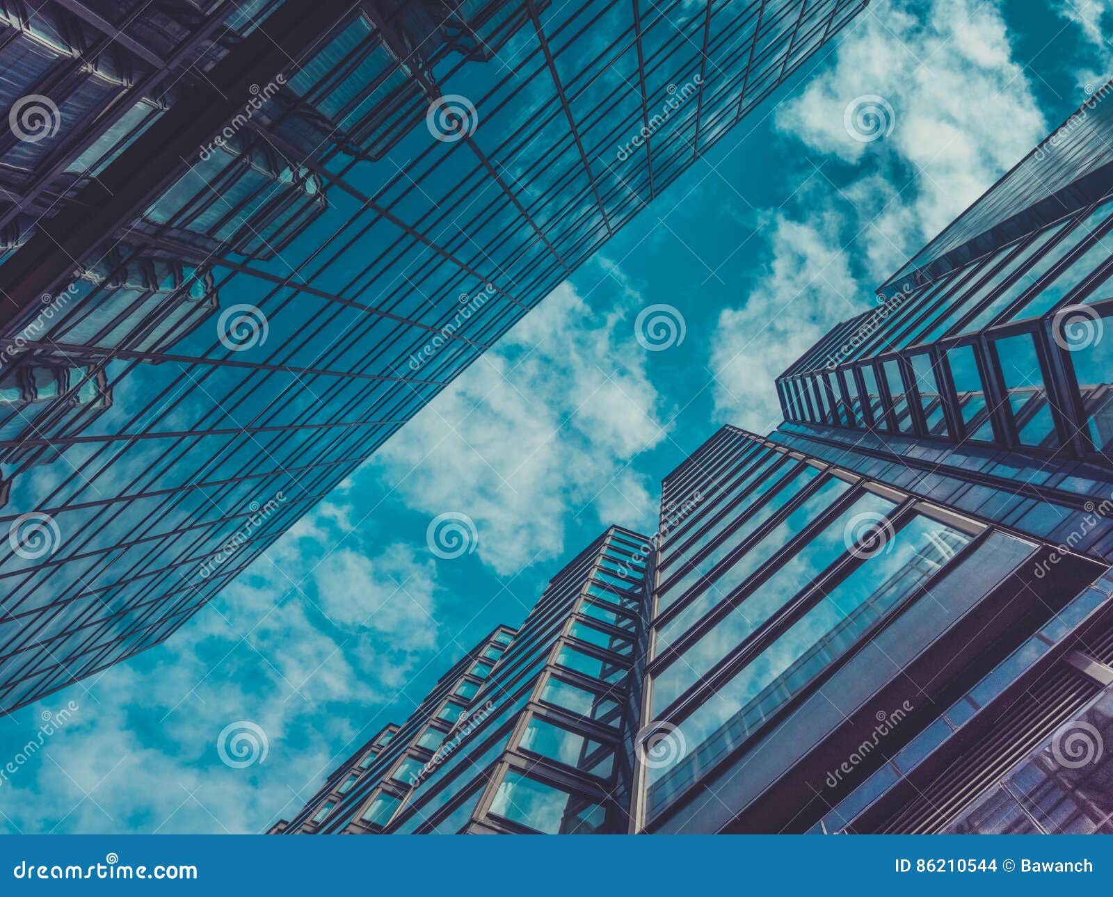 Skyscraper Buildings and Sky View Stock Photo - Image of cloudscape ...