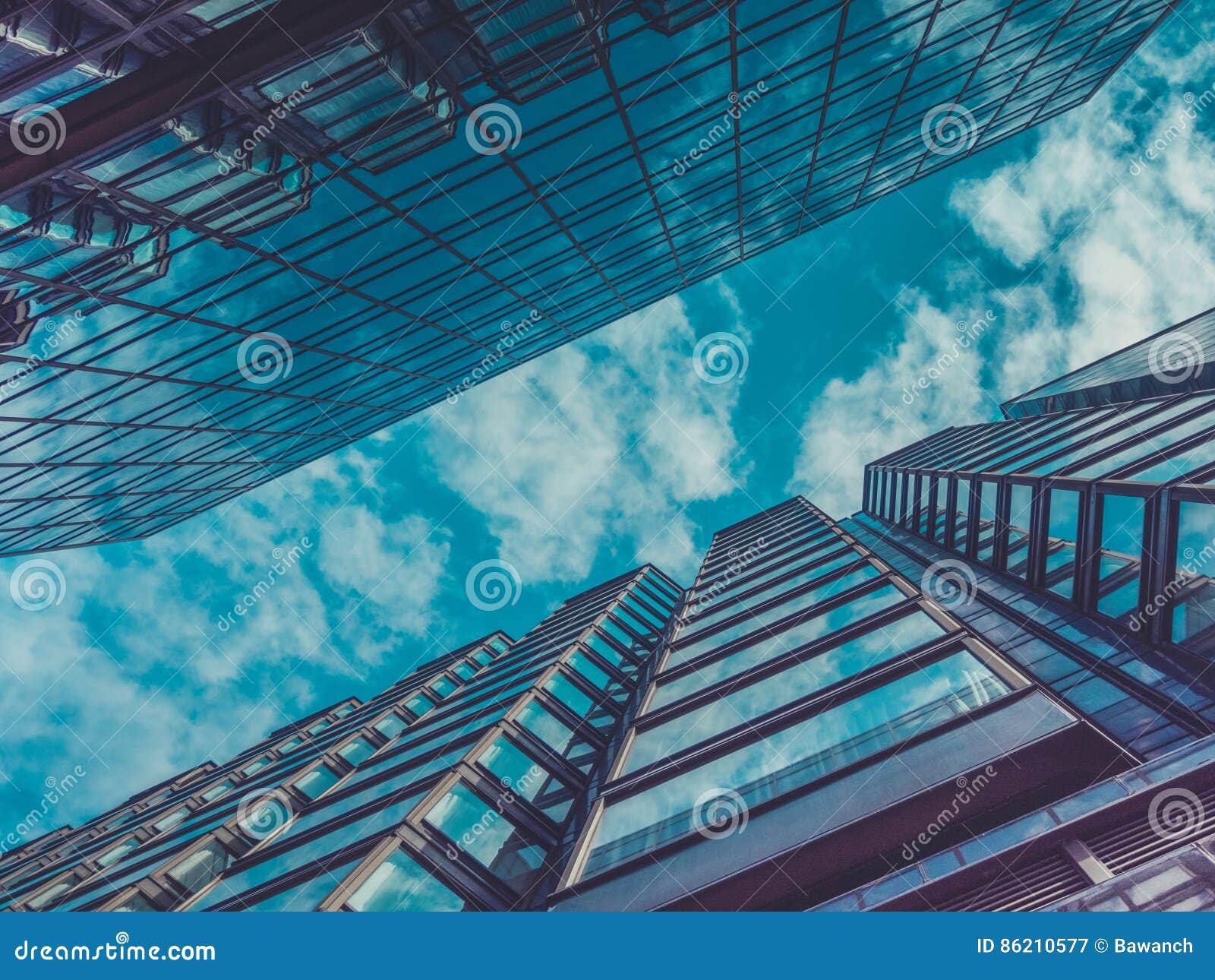 Skyscraper Buildings and Sky View Stock Image - Image of construction ...